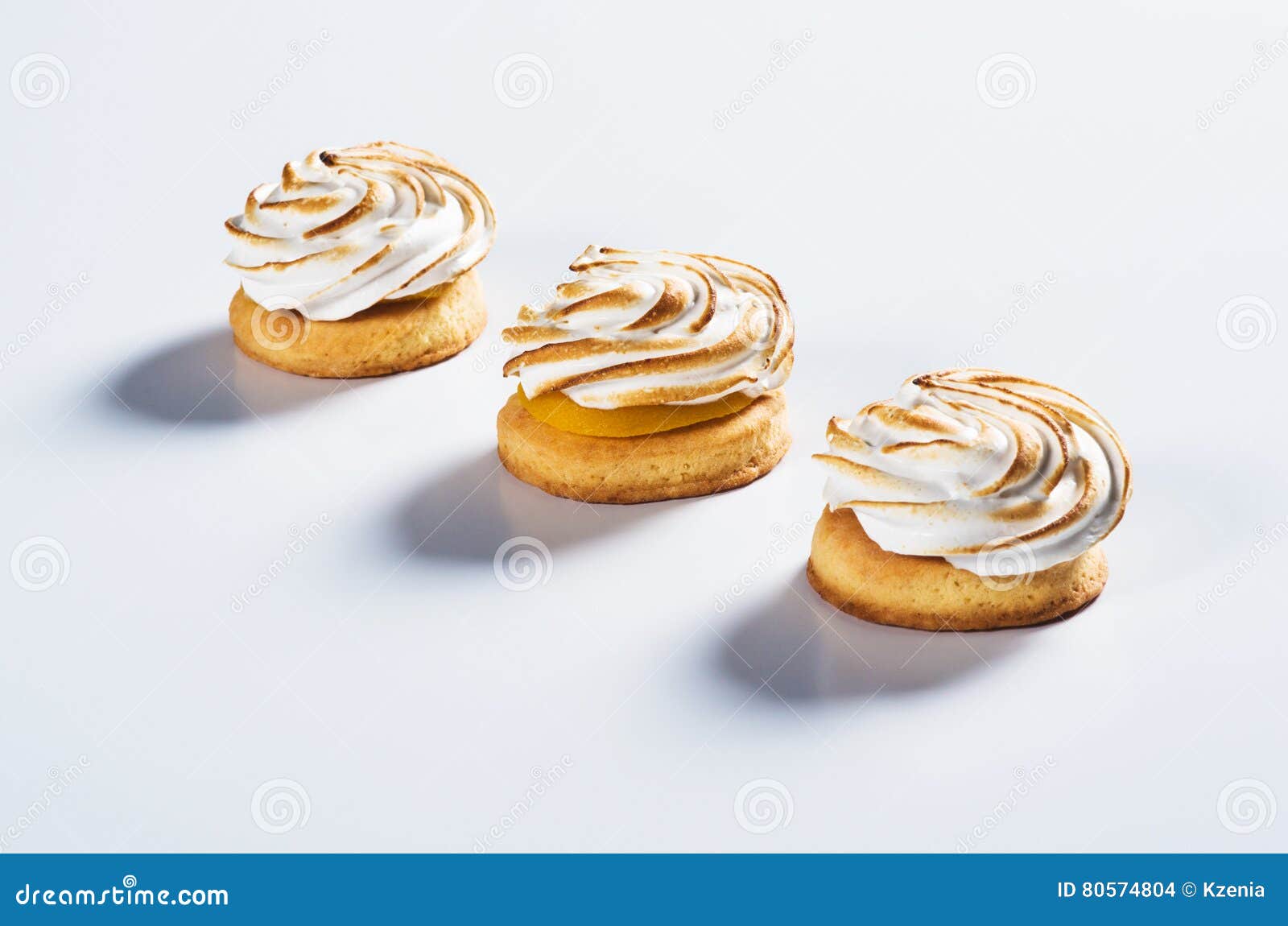 Round Shortbread with Cream on Top Stock Photo - Image of holiday ...