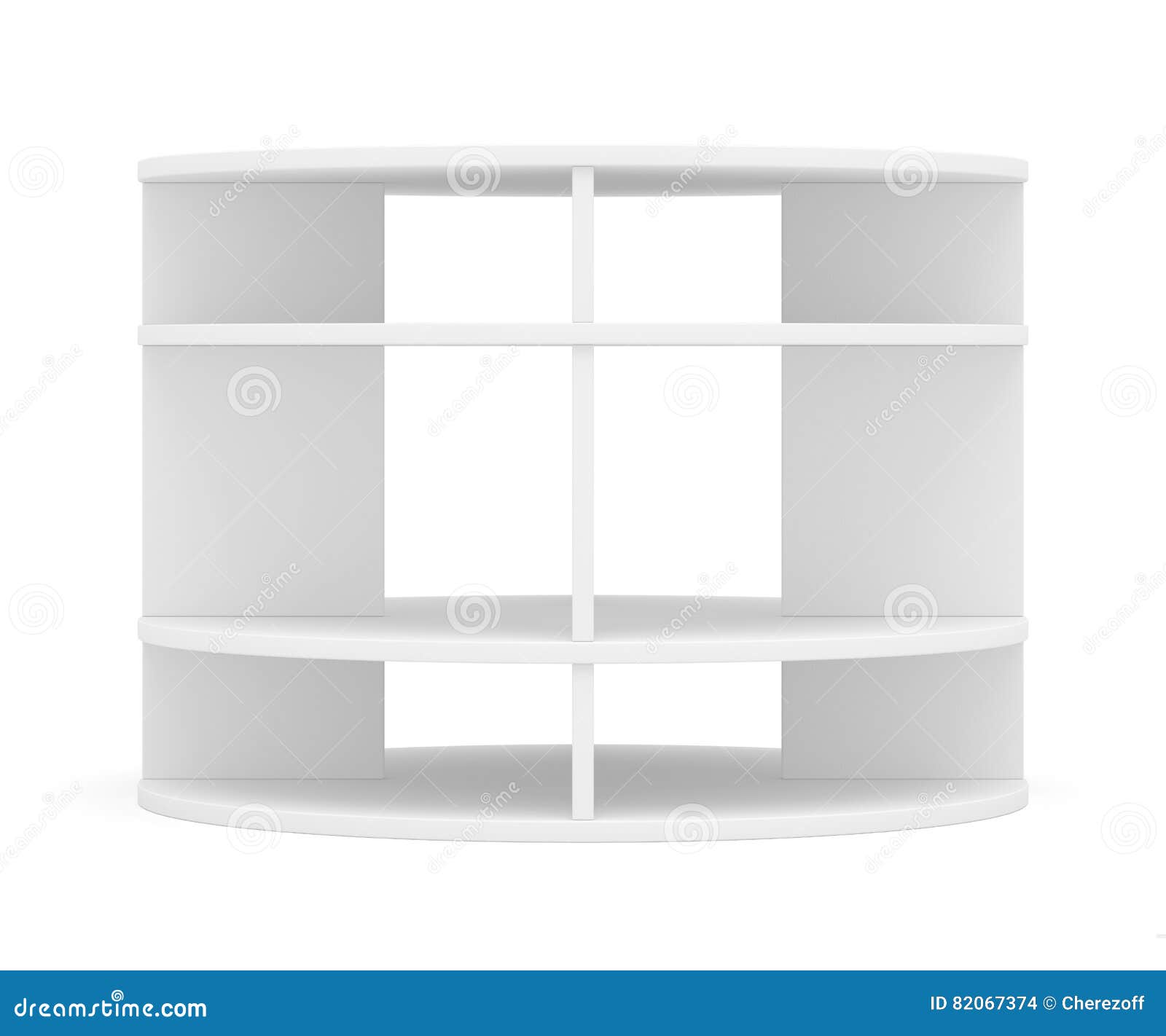 Round Showcase for Supermarket. Front View Stock Illustration ...