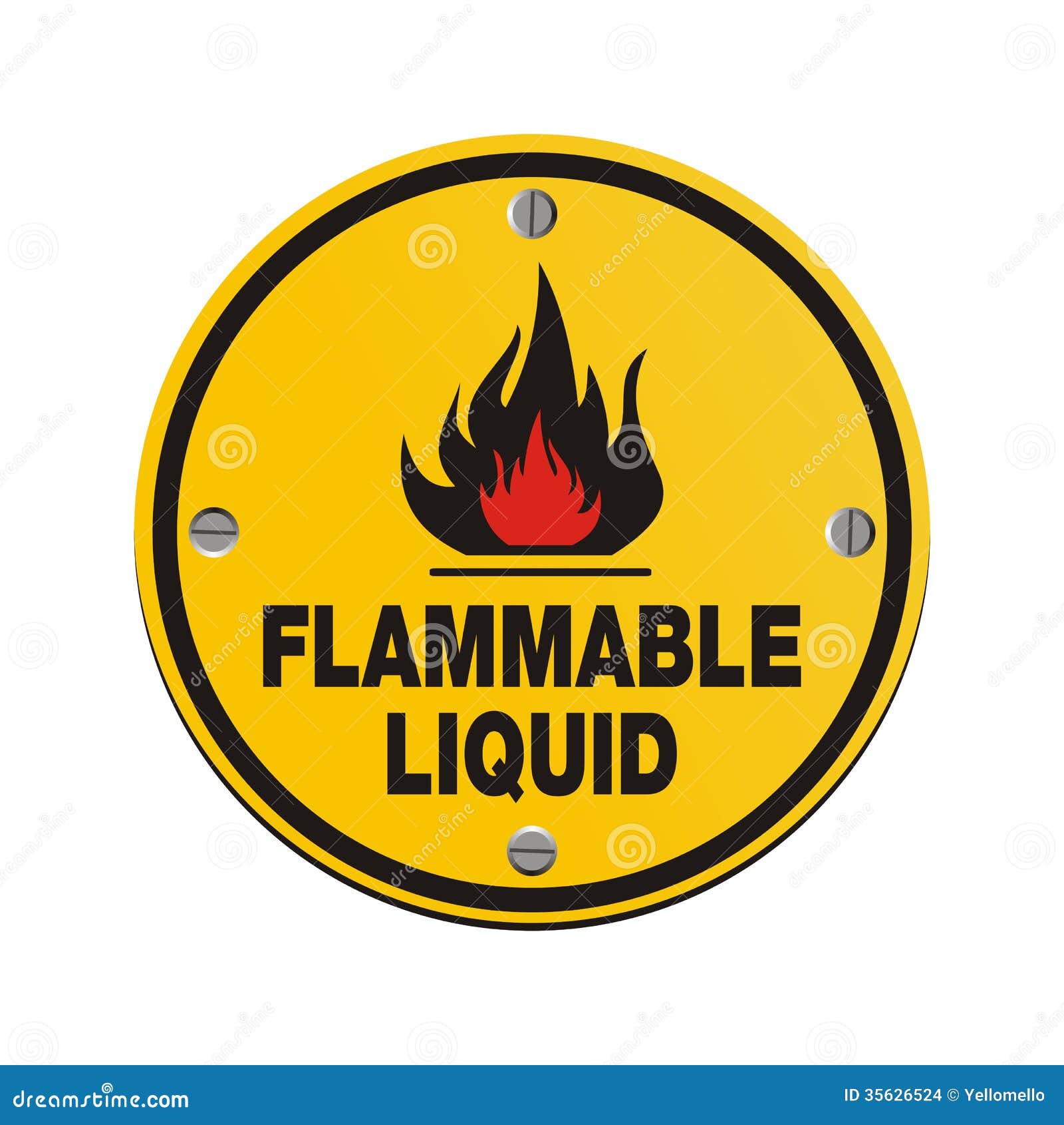Flammable Liquid Corrosive UN2924 Symbol Sign, Vector Illustration ...