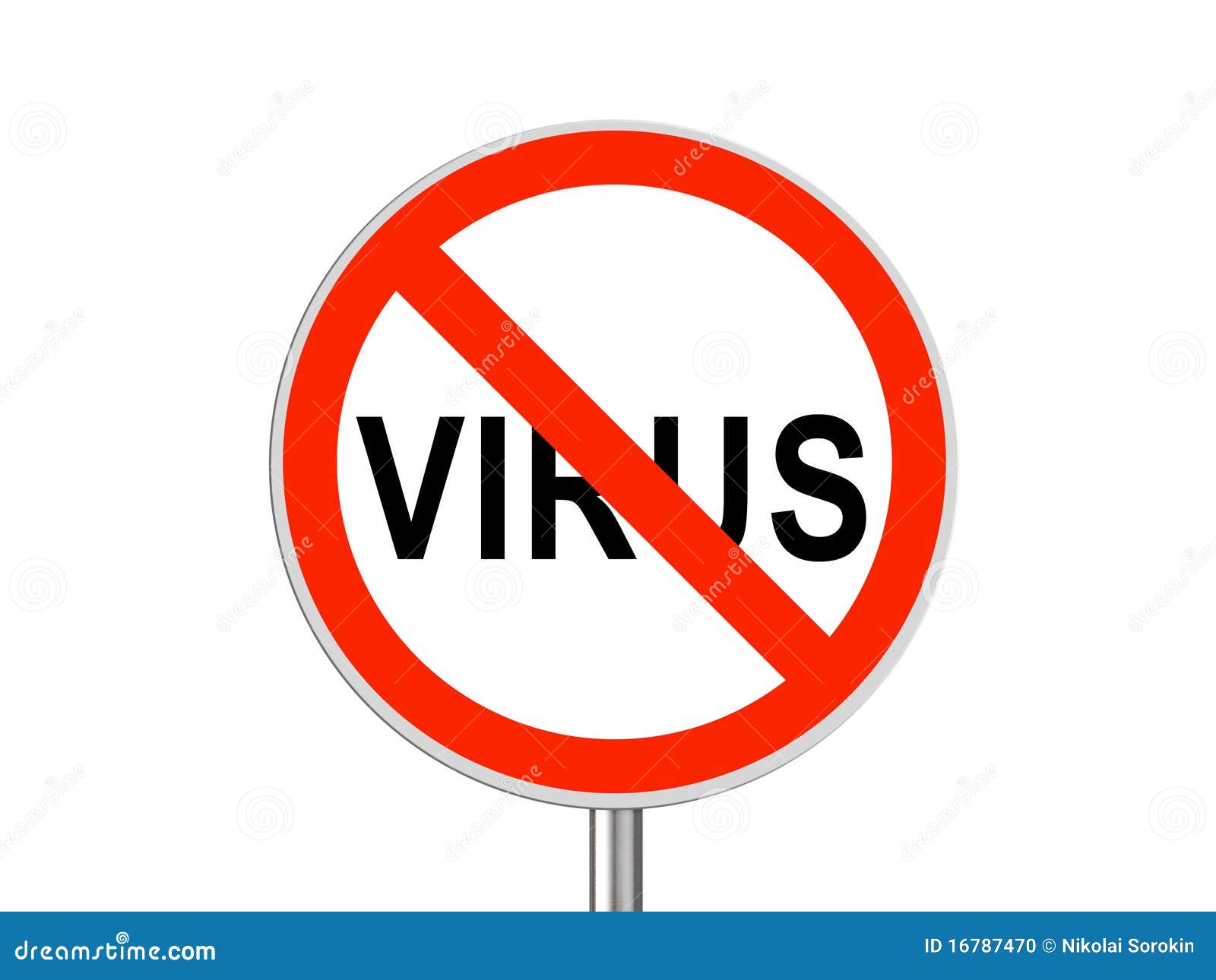 Round Sign No Virus Stock Photo - Image: 16787470
