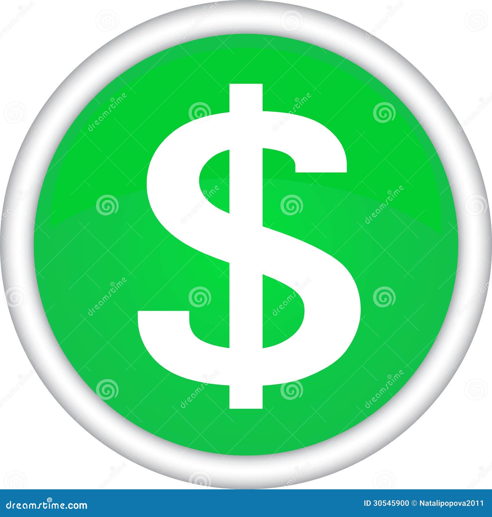 Round Sign with a Picture of the Dollar. Stock Illustration ...