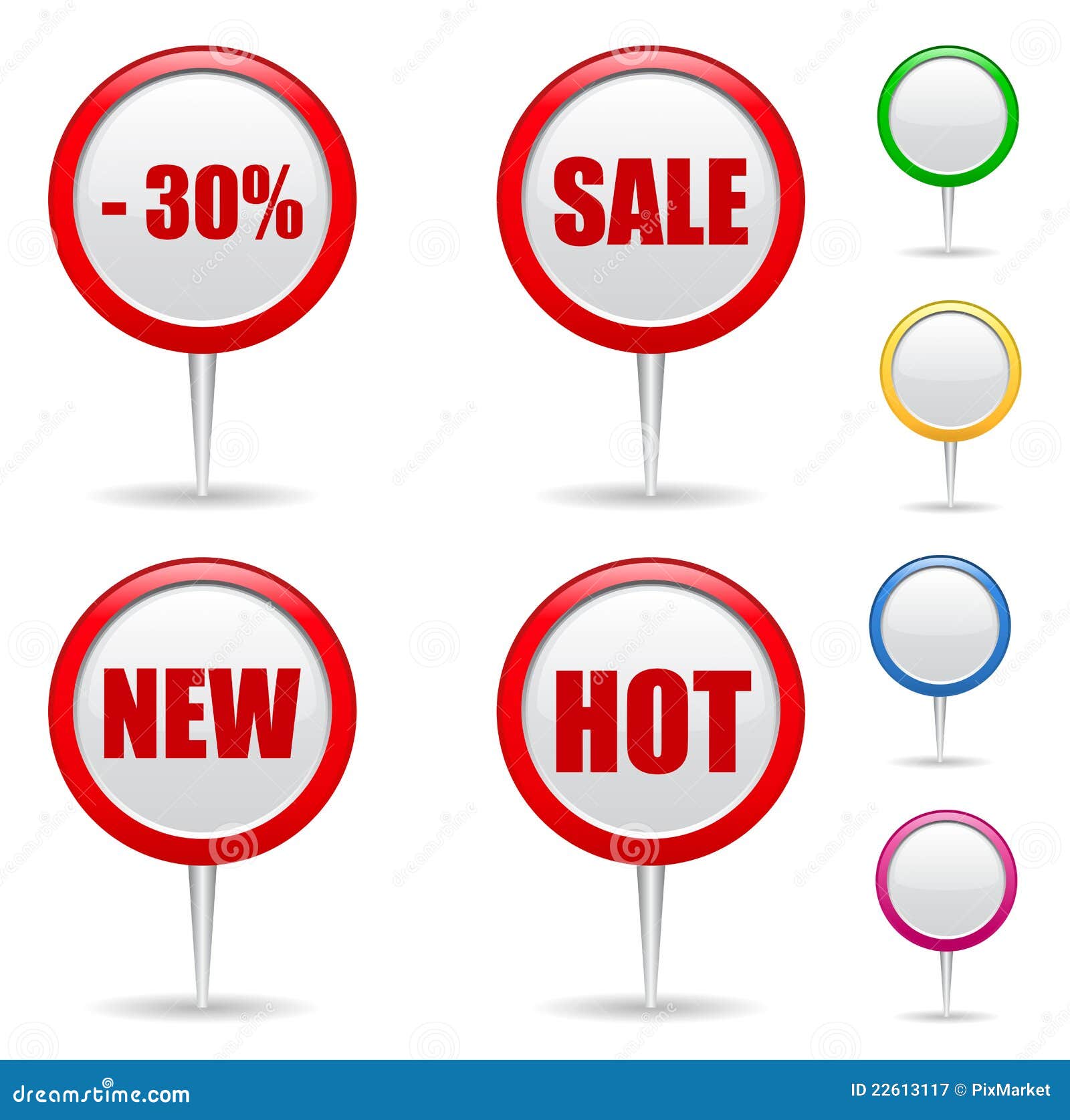 Round signs stock vector. Illustration of abstract, blue - 22613117