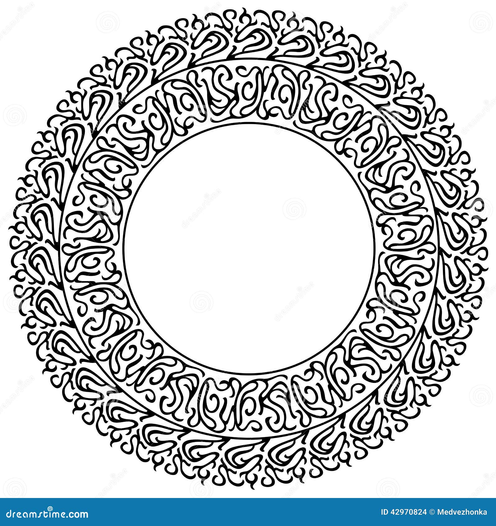 Round silhouette frame stock vector. Illustration of border - 42970824