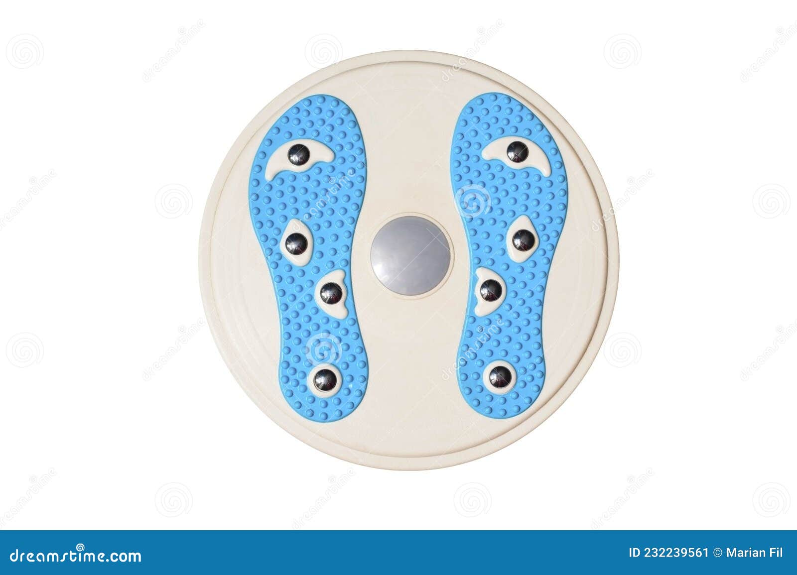 A Round Simulator on a White Background for the Treatment of Back and ...