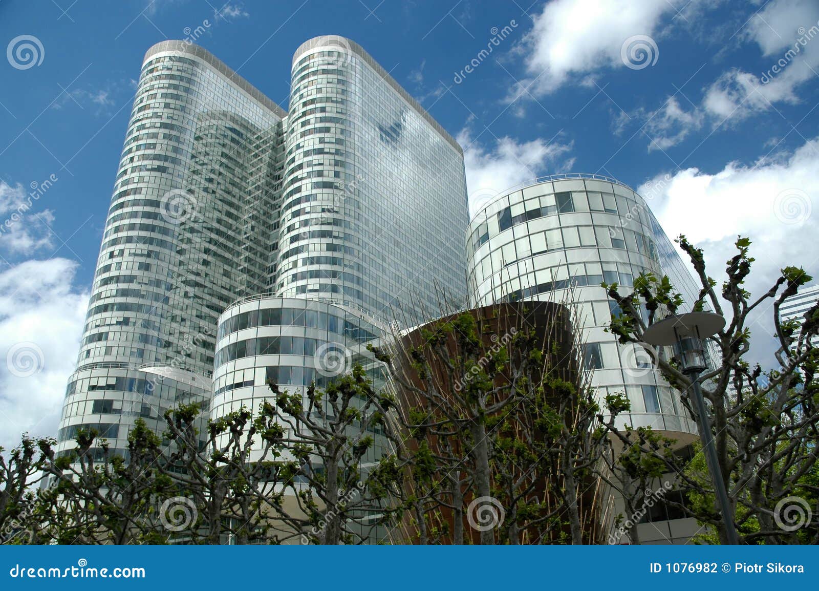 Round Skyscrapers and Trees Stock Photo - Image of shine, scenic: 1076982