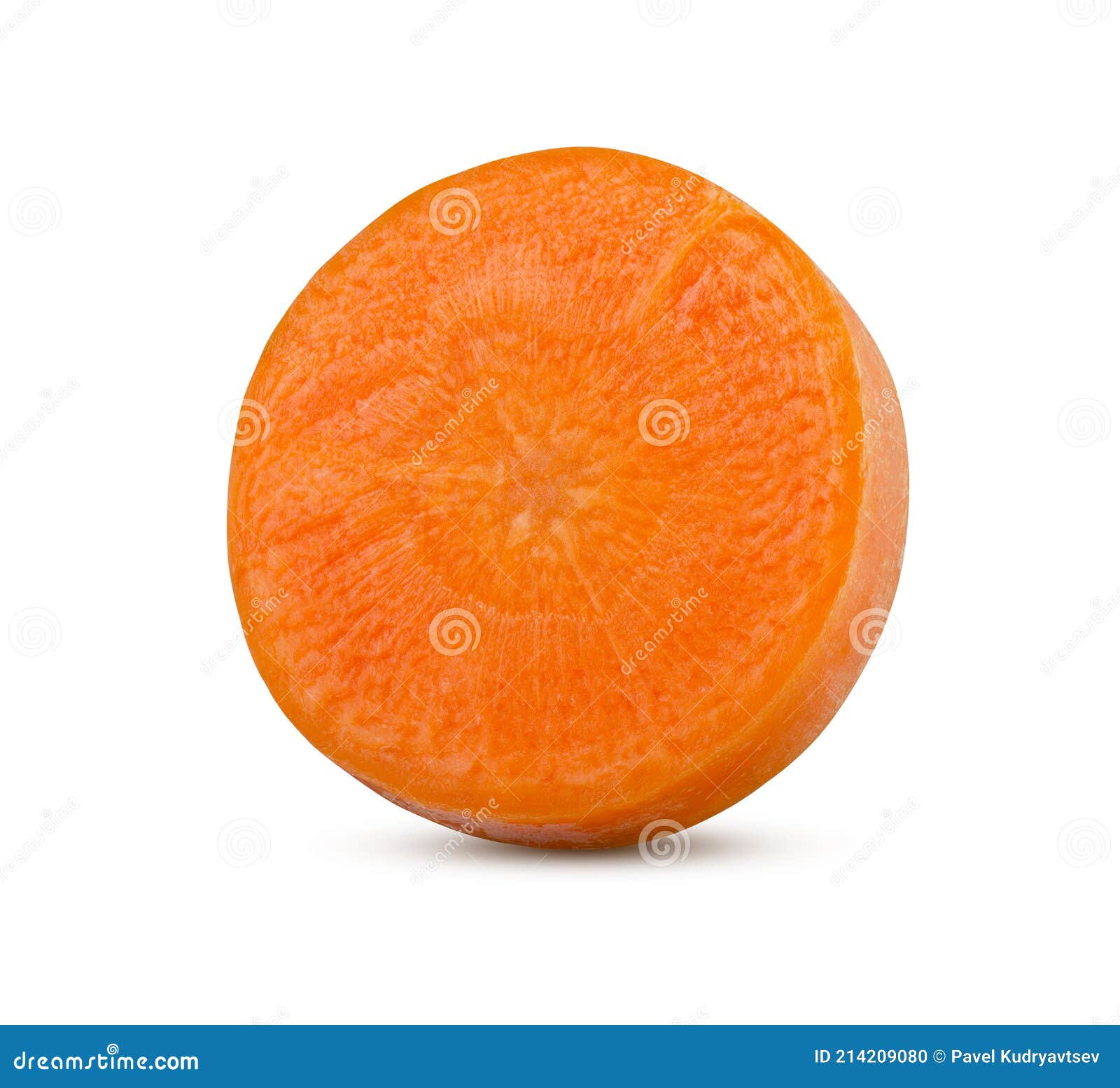 Round Slice of Carrot Isolated on White. High Resolution and Full Depth ...