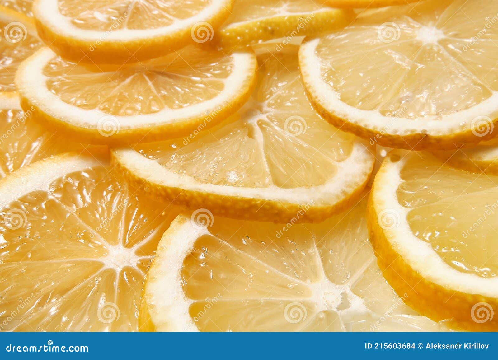 Round Slices of Fresh Lemon Close Up Stock Photo - Image of exotic ...