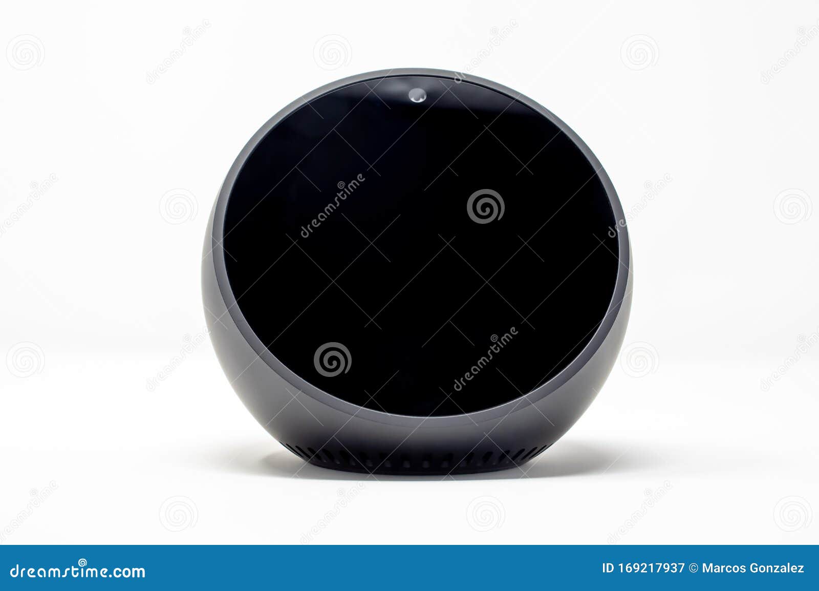 Round Smart Speaker with Voice Assistant Integrated that Also Serves As ...