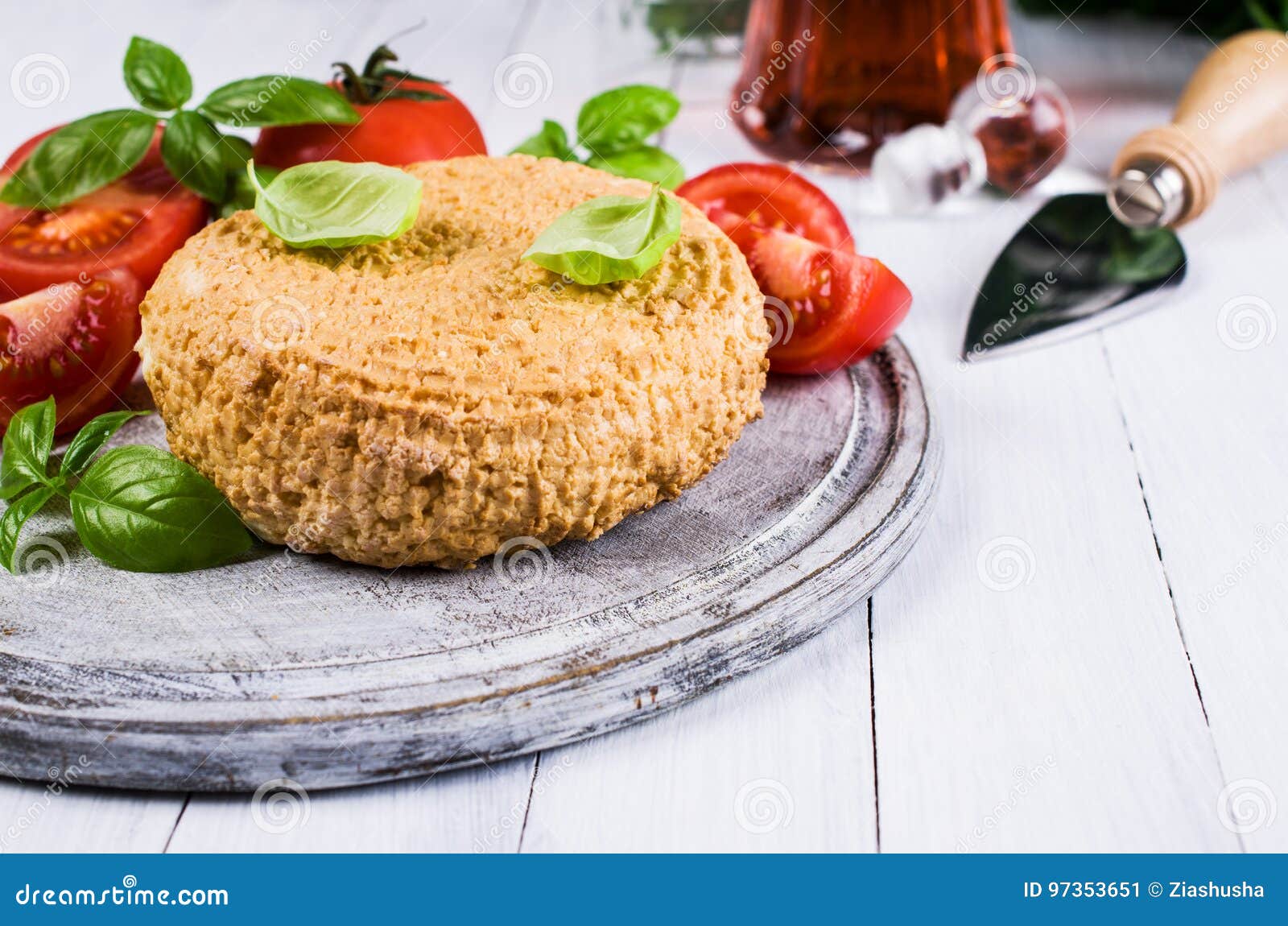 Round smoked cheese stock image. Image of organic, dining - 97353651