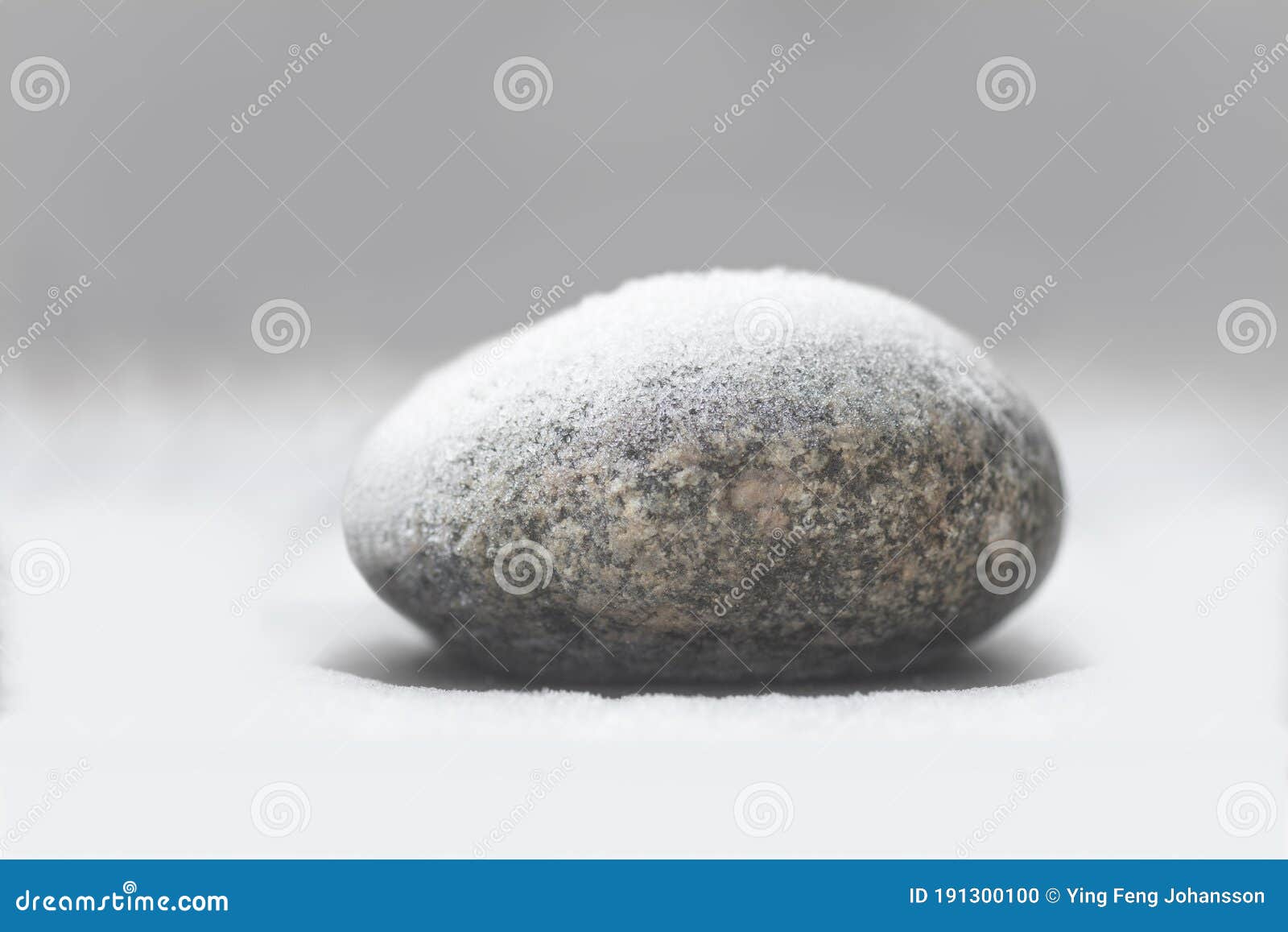 Round Smooth Rock with Snow on Top Stock Photo - Image of snow, nature ...