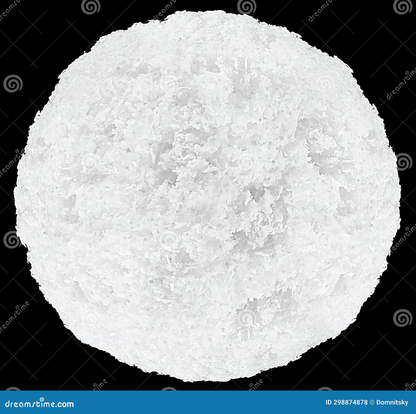 Round Snowball Isolated on Dark Background Stock Photo - Image of ...