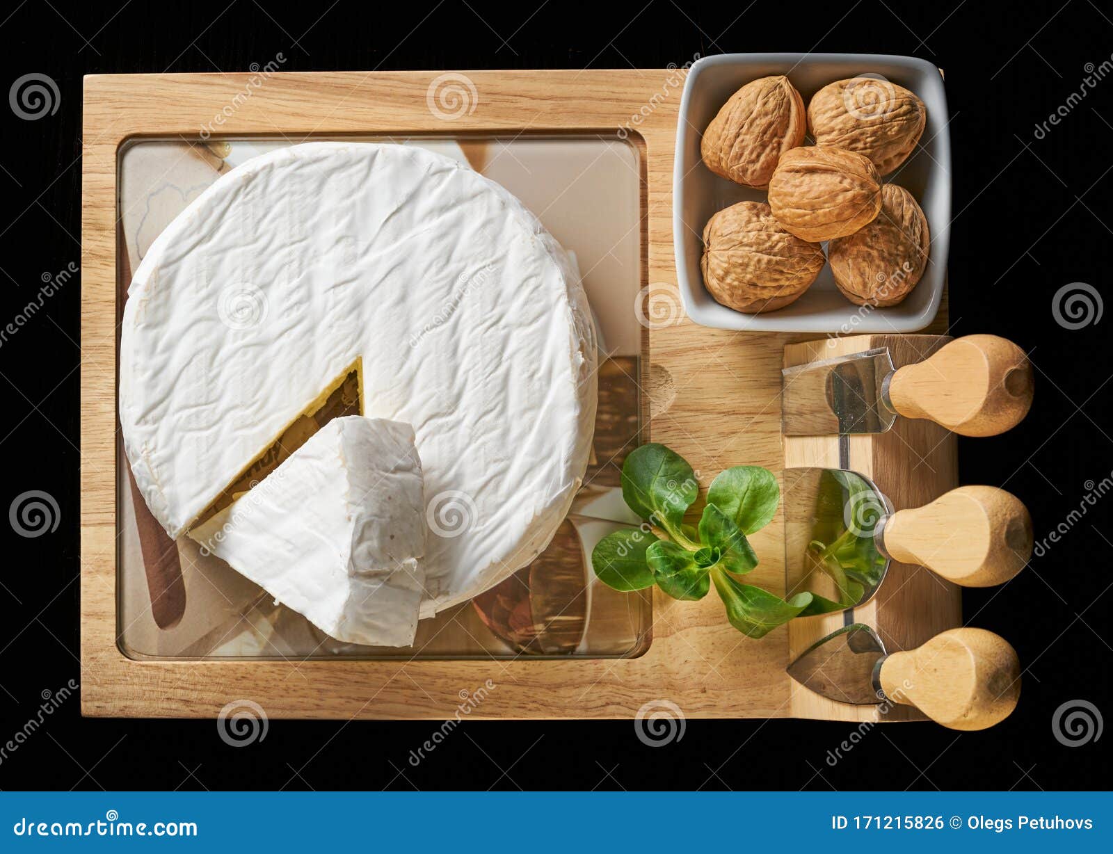 Round Soft Cheese, with a Section Cut Stock Photo - Image of organic ...