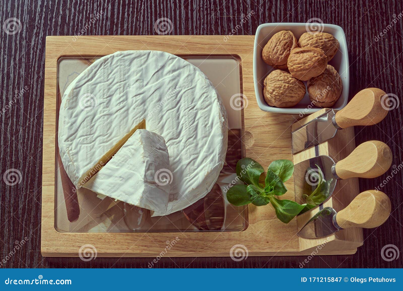 Round Soft Cheese, with a Section Cut Stock Image - Image of isolated ...