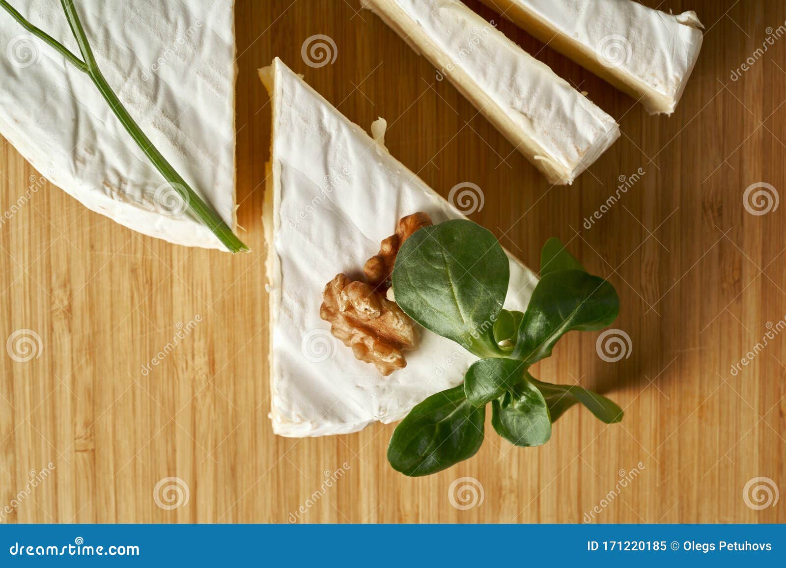 Round Soft Cheese, with a Section Cut Stock Image - Image of object ...
