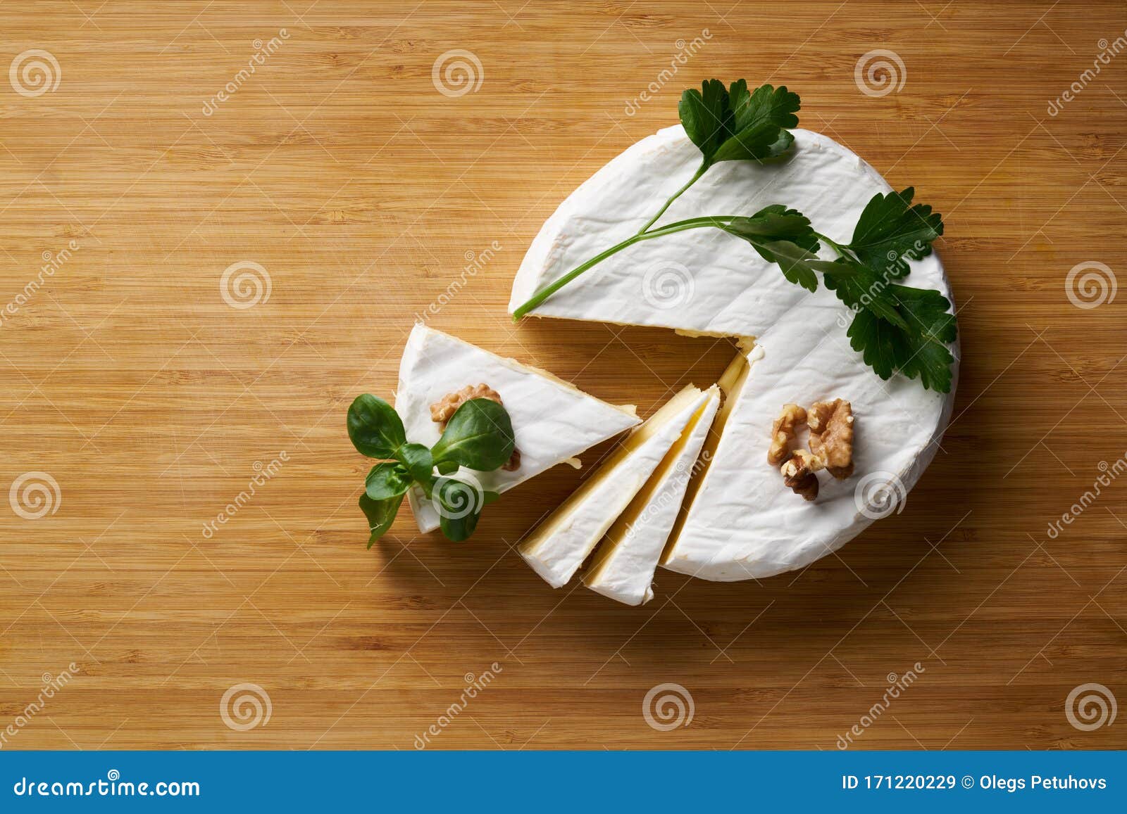 Round Soft Cheese, with a Section Cut Stock Image - Image of fresh ...