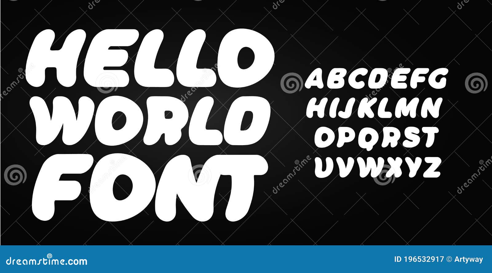 Round and Soft Letters Set. Headline Bold Style Alphabet Stock Vector ...