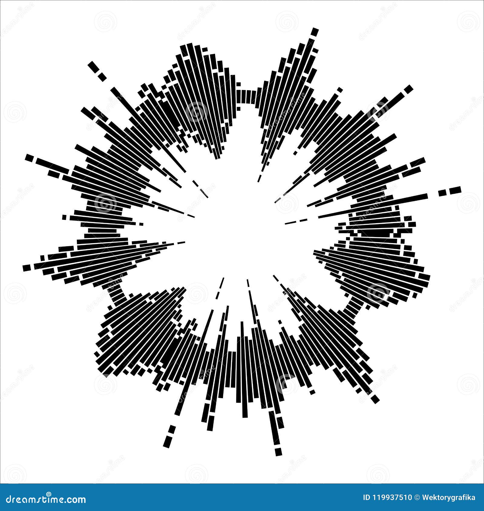 Round Sound Wave Icon. Circular Audio File Pictogram. Voice Message In ...