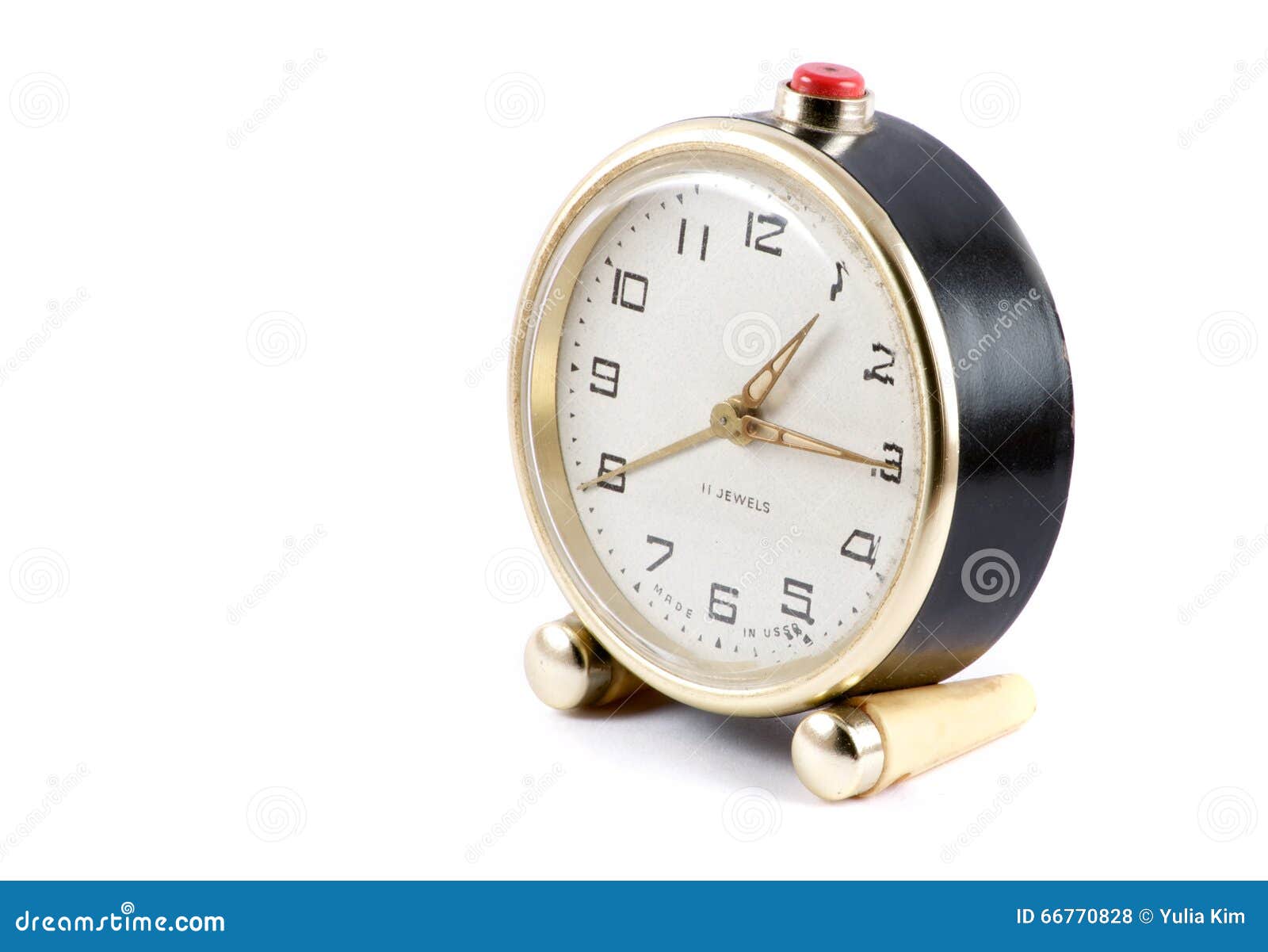 Round Soviet Clock Side View Stock Photo - Image of hand, ussr: 66770828