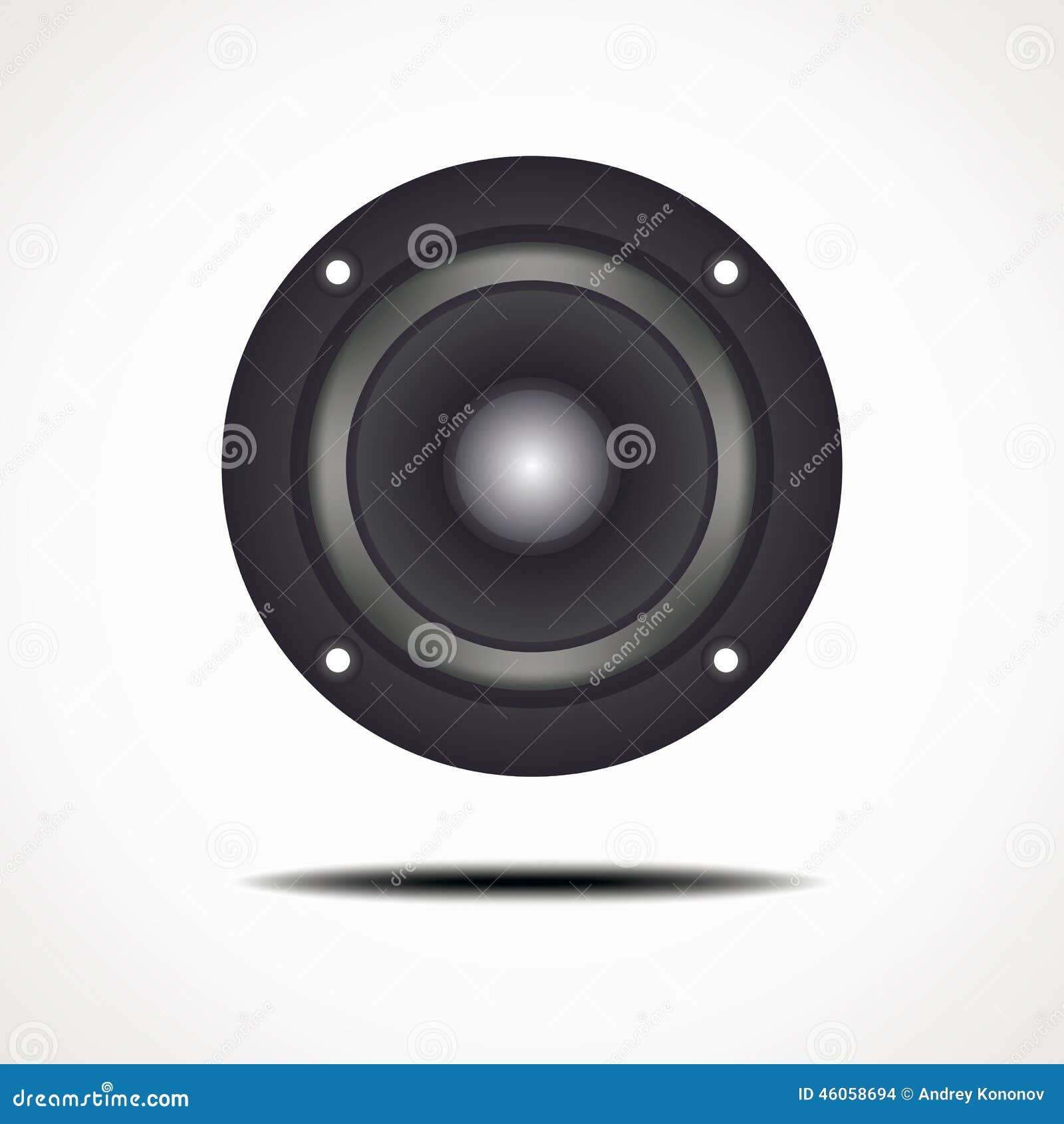 Round speaker stock vector. Illustration of rock, volume - 46058694
