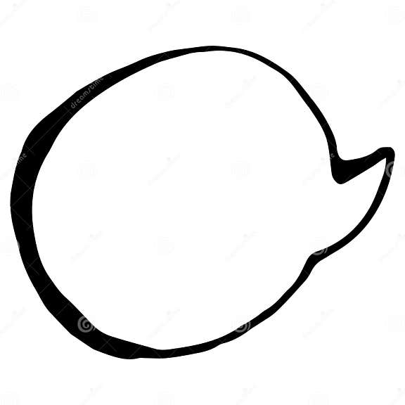 A Round Speech Bubble Drawn by Hand in the Style of a Comic Book with ...