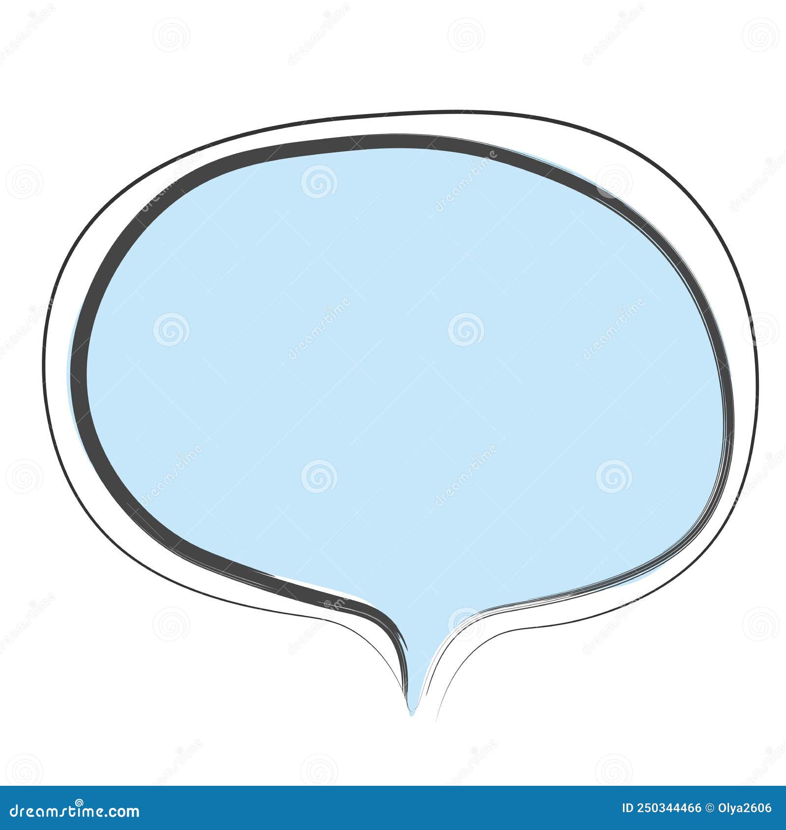 Round Speech Bubble in Linear Style Stock Vector - Illustration of ...