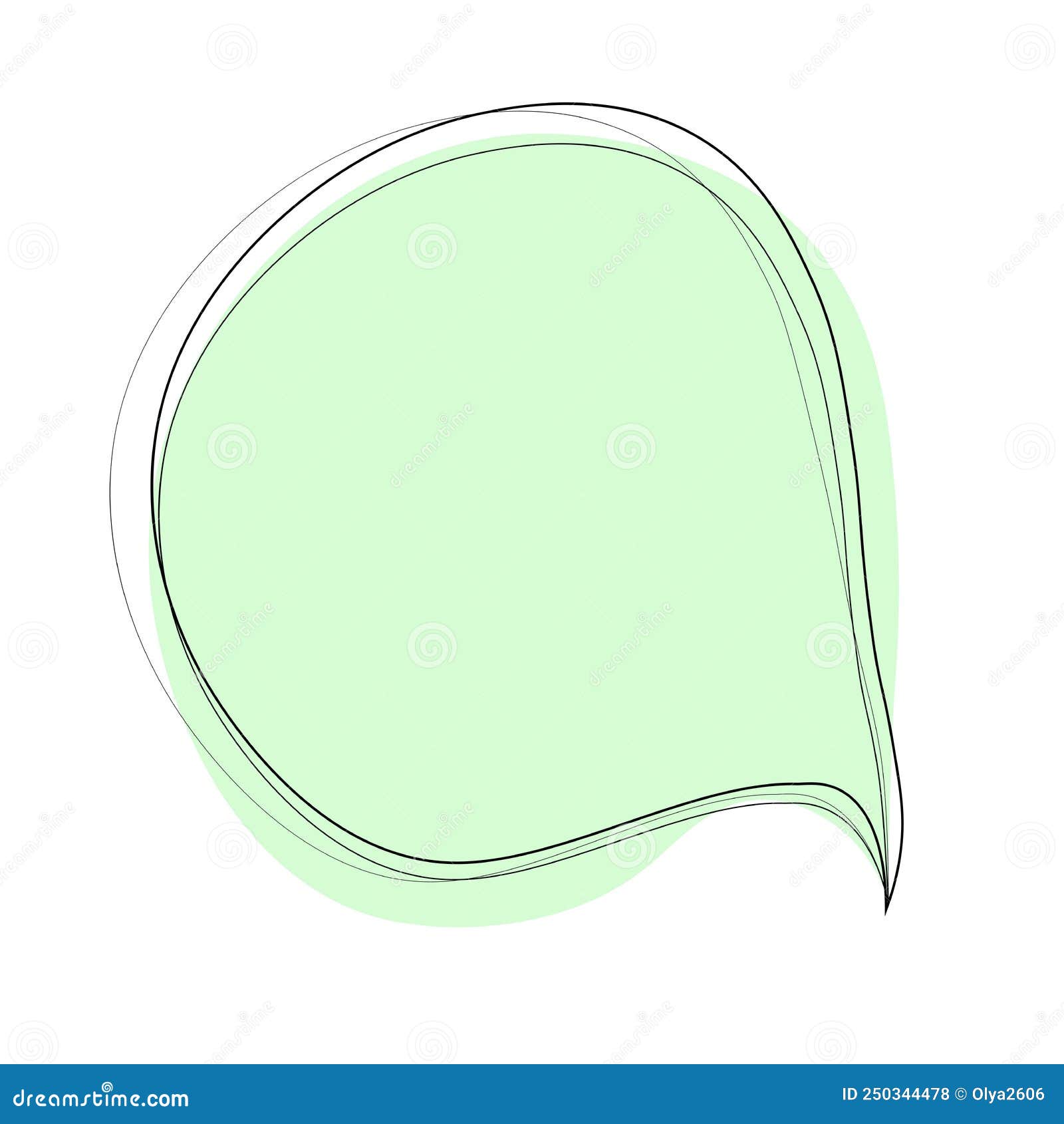 Round Speech Bubble in Linear Style Stock Vector - Illustration of chat ...