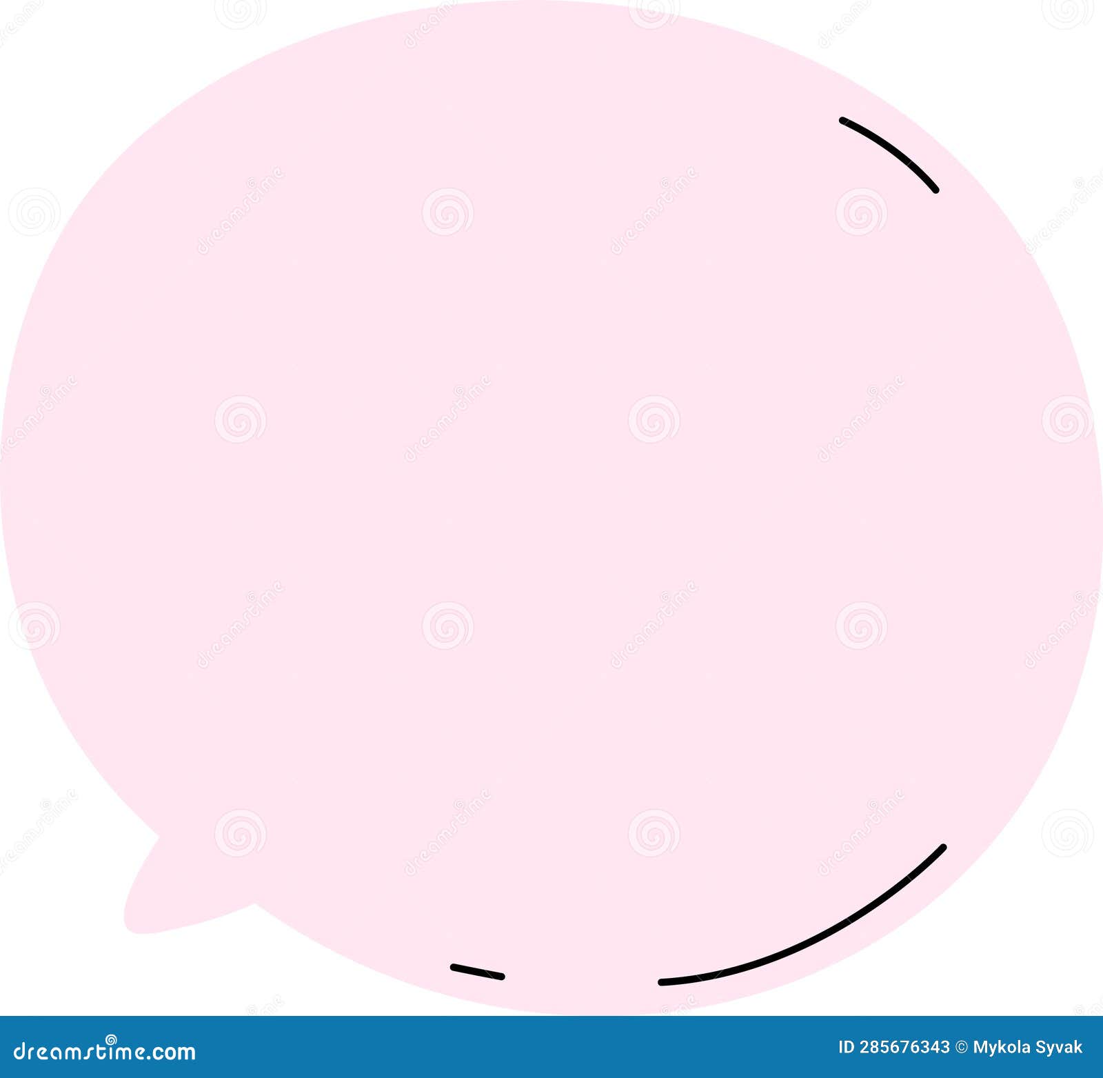 Round Speech Bubble stock vector. Illustration of abstract - 285676343