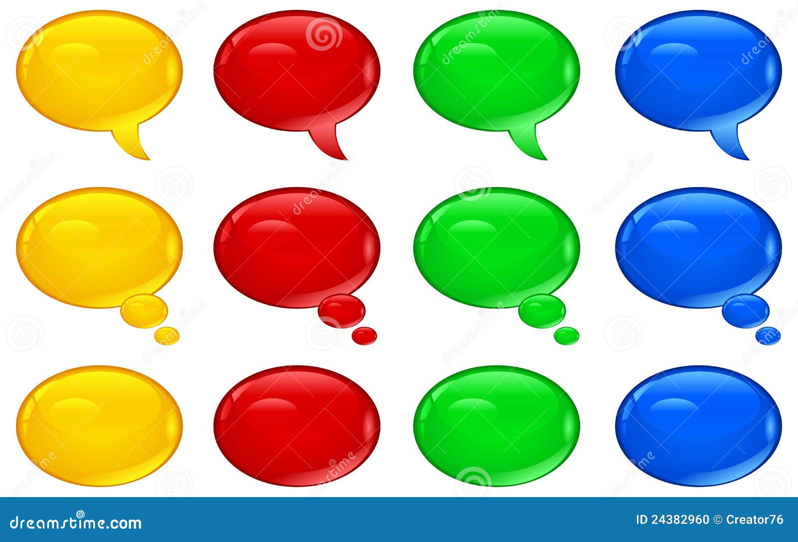 Round speech bubbles stock vector. Illustration of isolated - 24382960