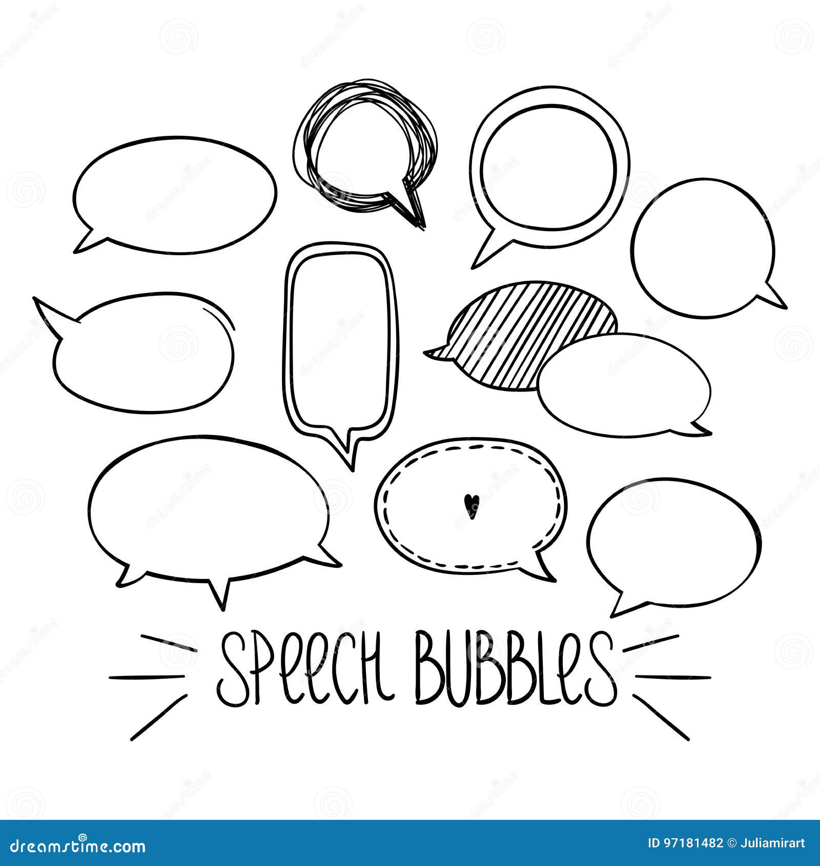 Round Speech Bubbles 2-01 stock vector. Illustration of label - 97181482