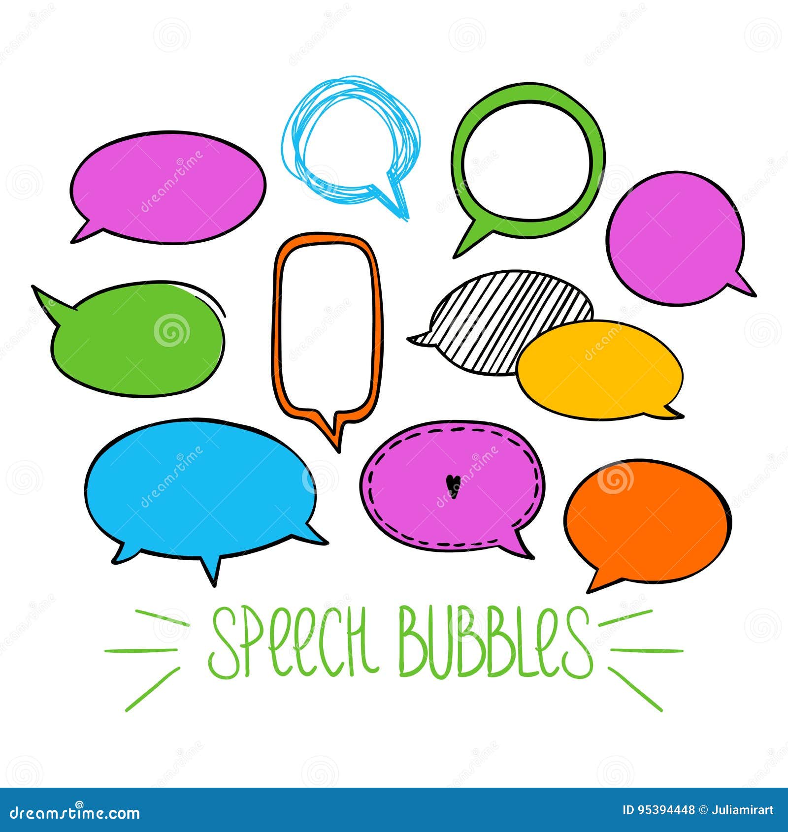 Round Speech Bubbles 2-05 stock vector. Illustration of announcement ...