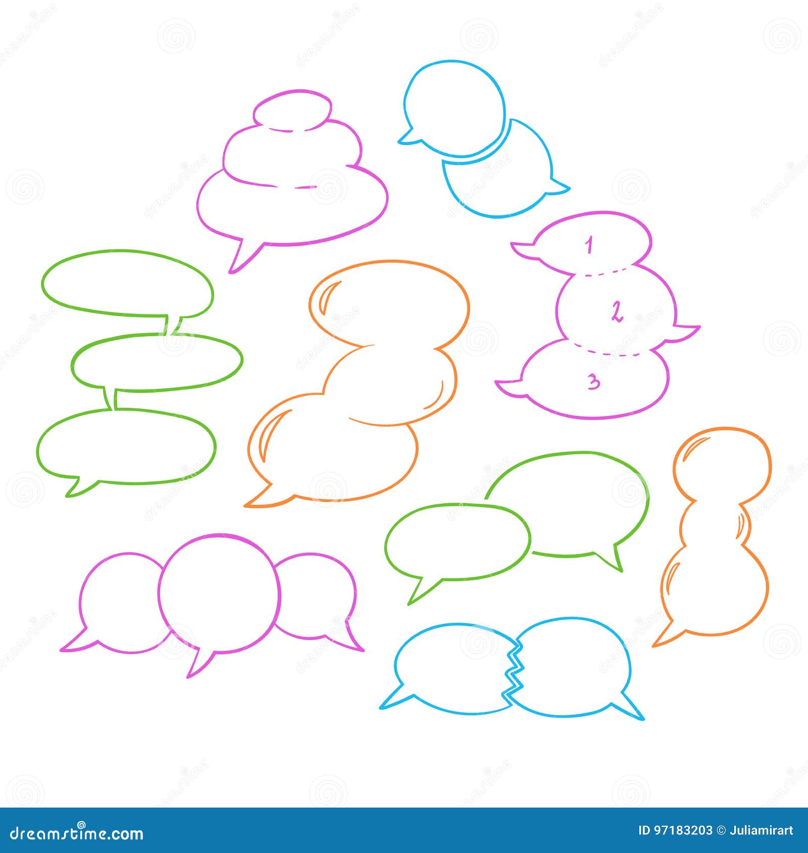 Round Speech Bubbles-02 stock vector. Illustration of label - 97183203