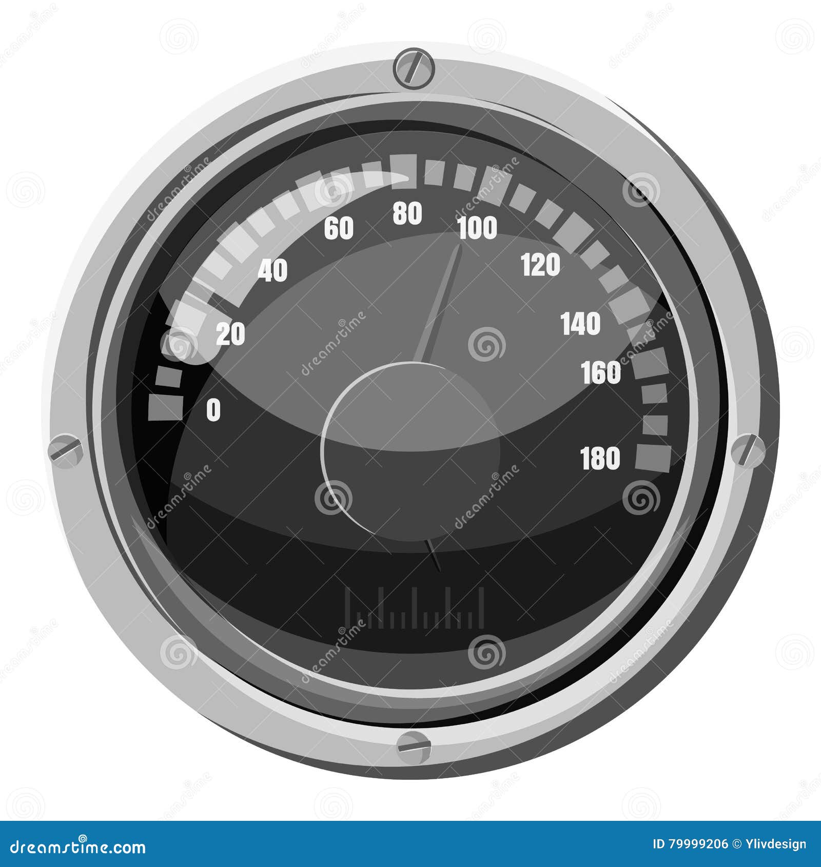 Round Speedometer Icon, Gray Monochrome Style Stock Vector ...