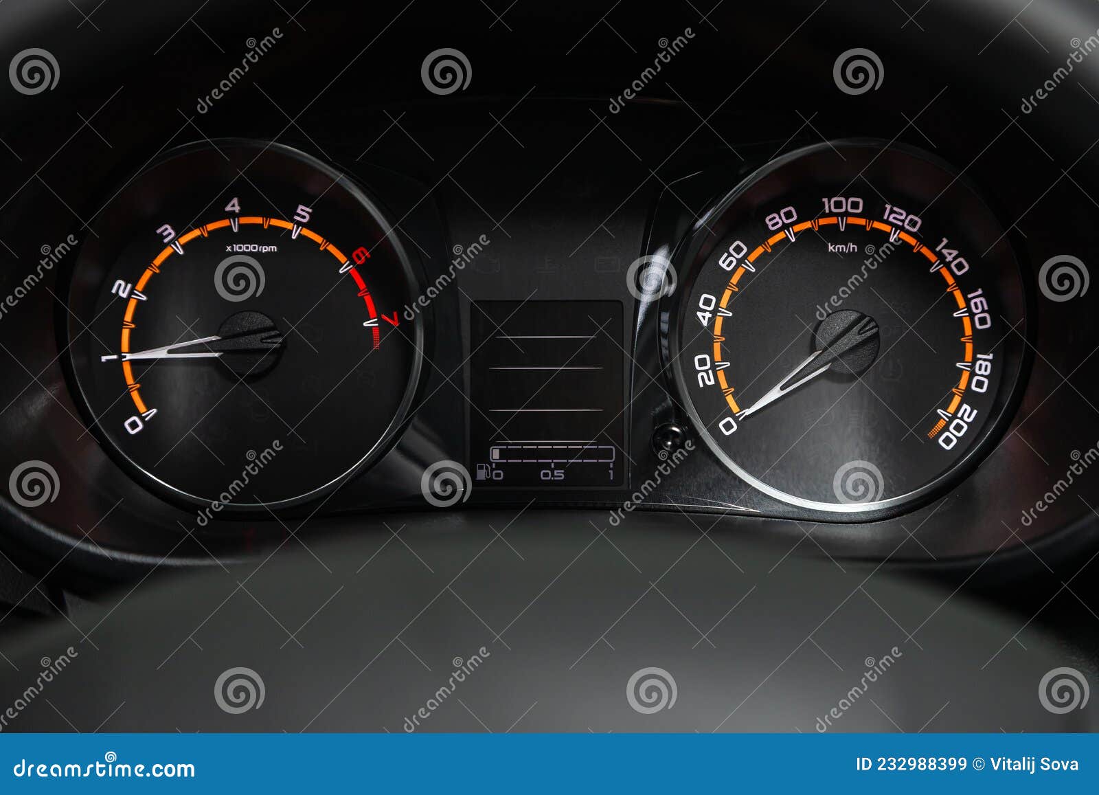 Round speedometer stock image. Image of engine, number - 232988399