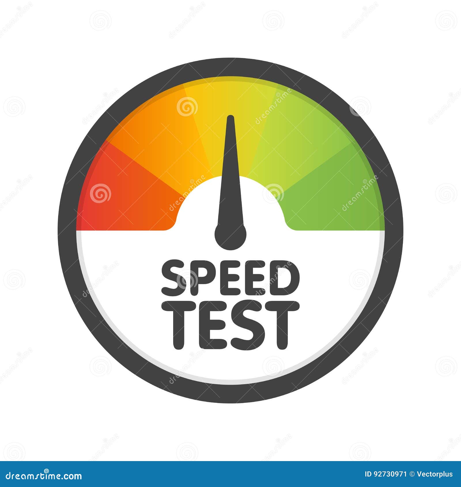 Round Speedometer Speed Test Download. Vector Illustration Template ...