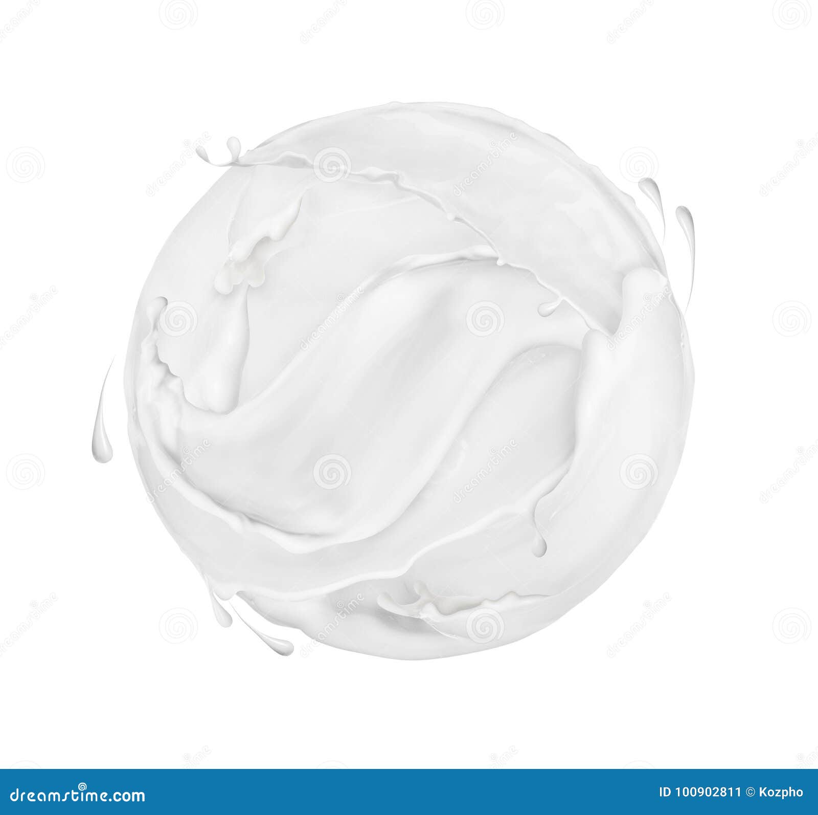 Liquid White Milk Round Dynamic Splash Stock Photos - Free & Royalty ...