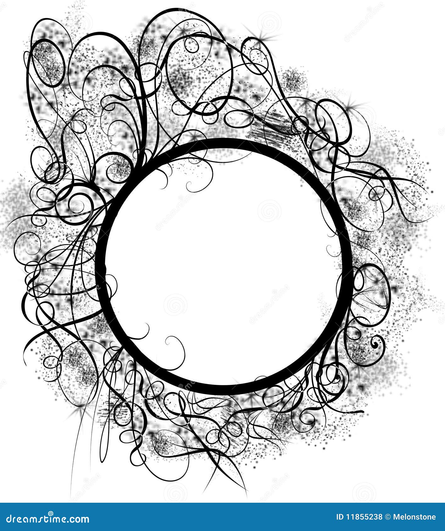 Round spiral frame stock illustration. Illustration of swirls - 11855238
