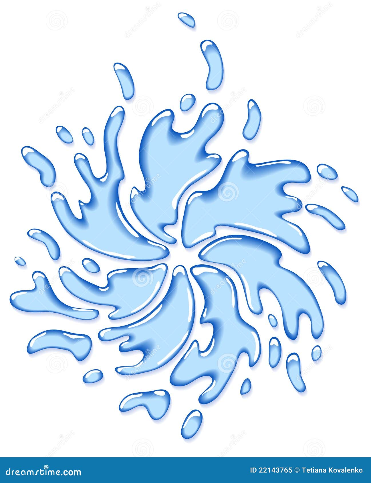 Round splash of water. stock vector. Illustration of backgrounds - 22143765