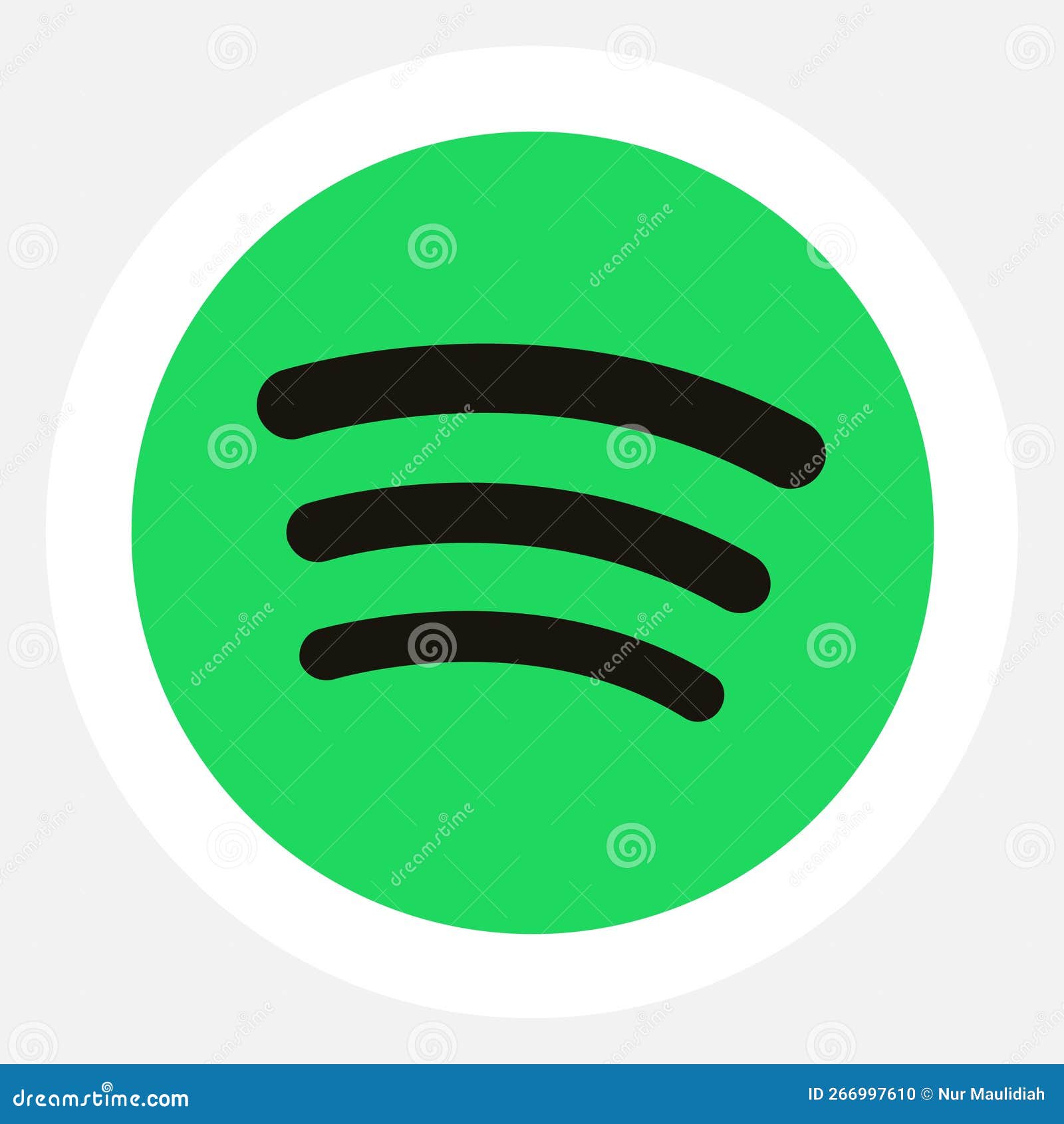 Round Spotify Logo Isolated on White Background Editorial Image ...