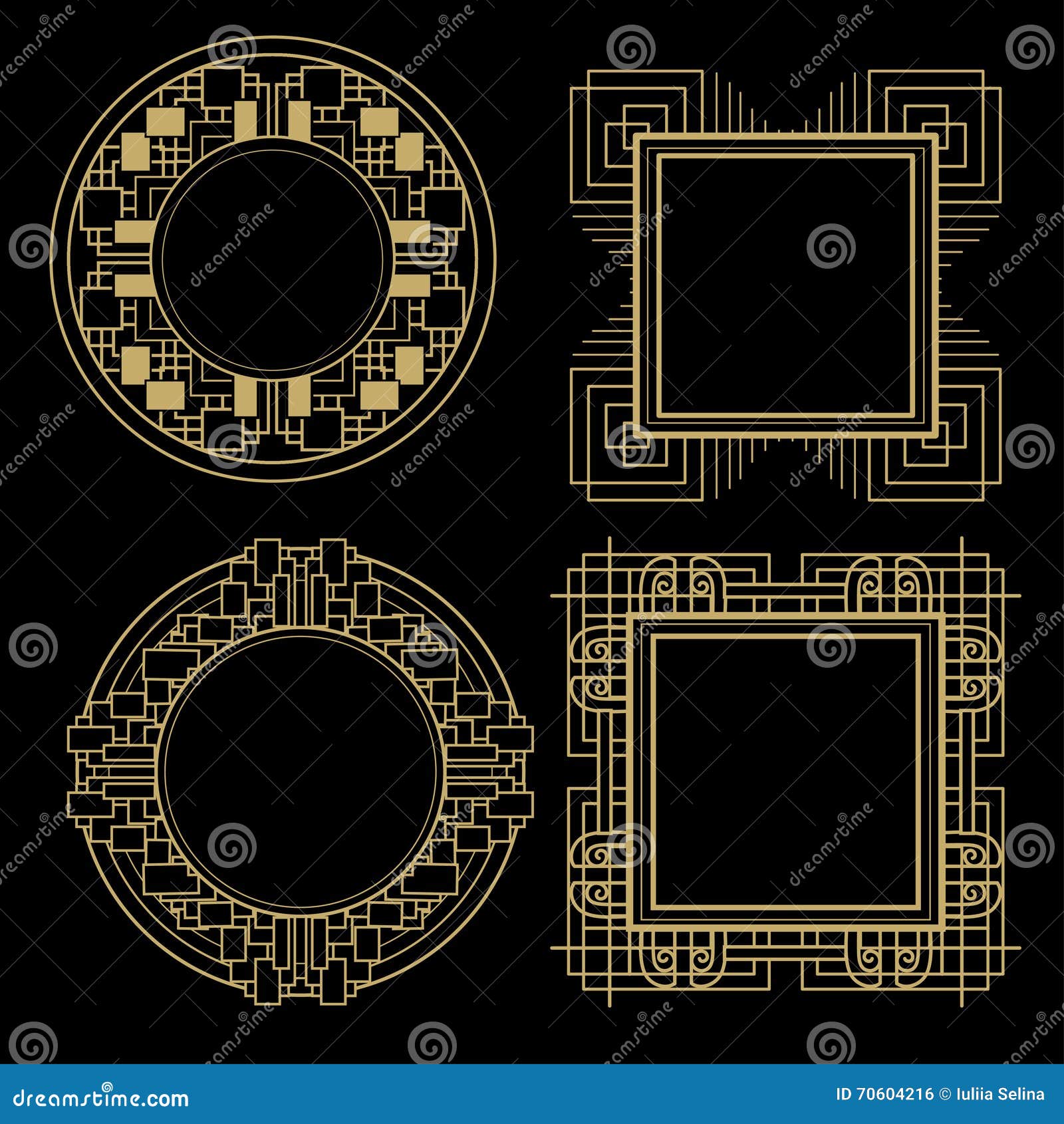 Round and square frames stock vector. Illustration of decorative - 70604216