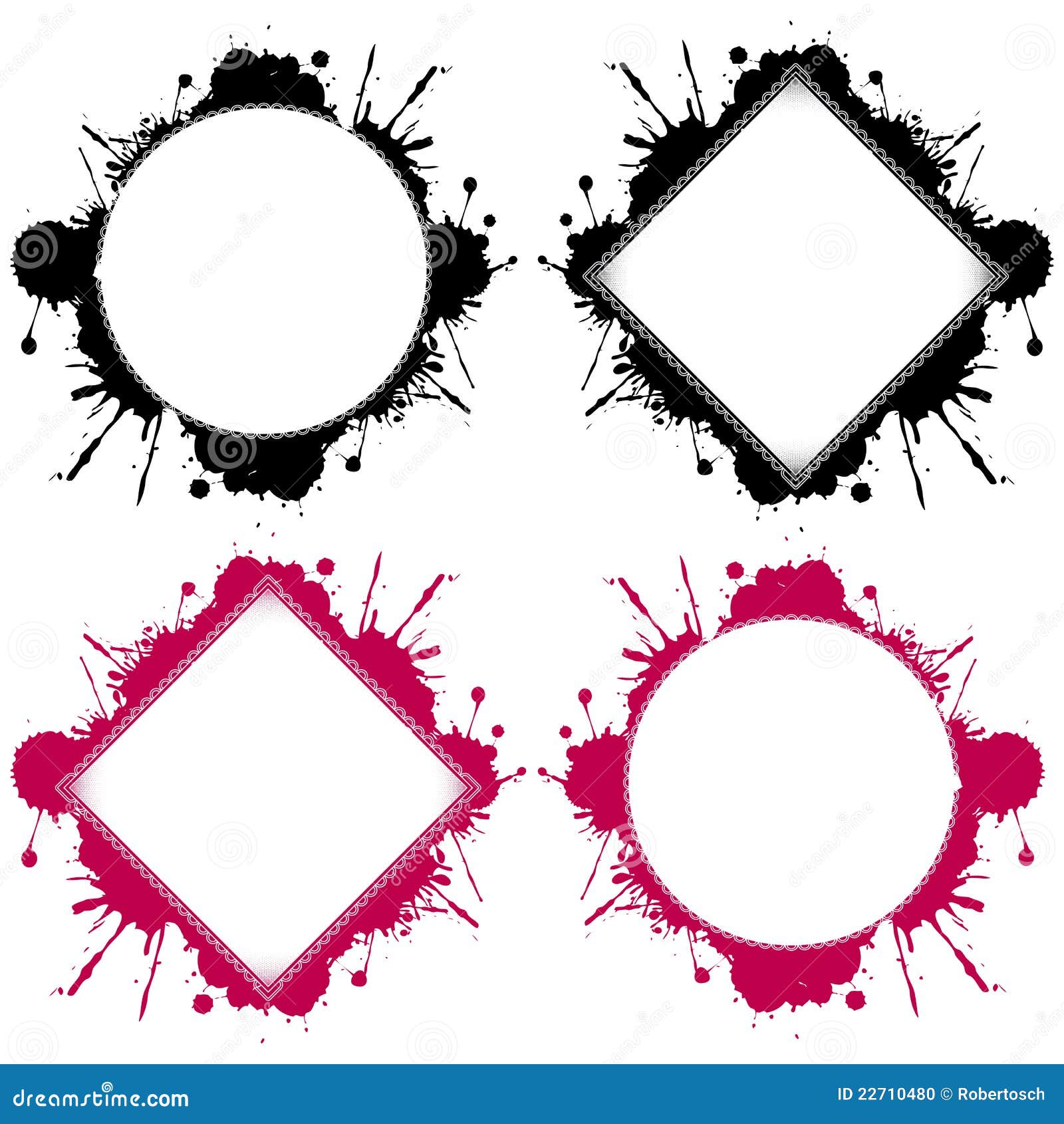 Round and square templates stock vector. Illustration of design - 22710480