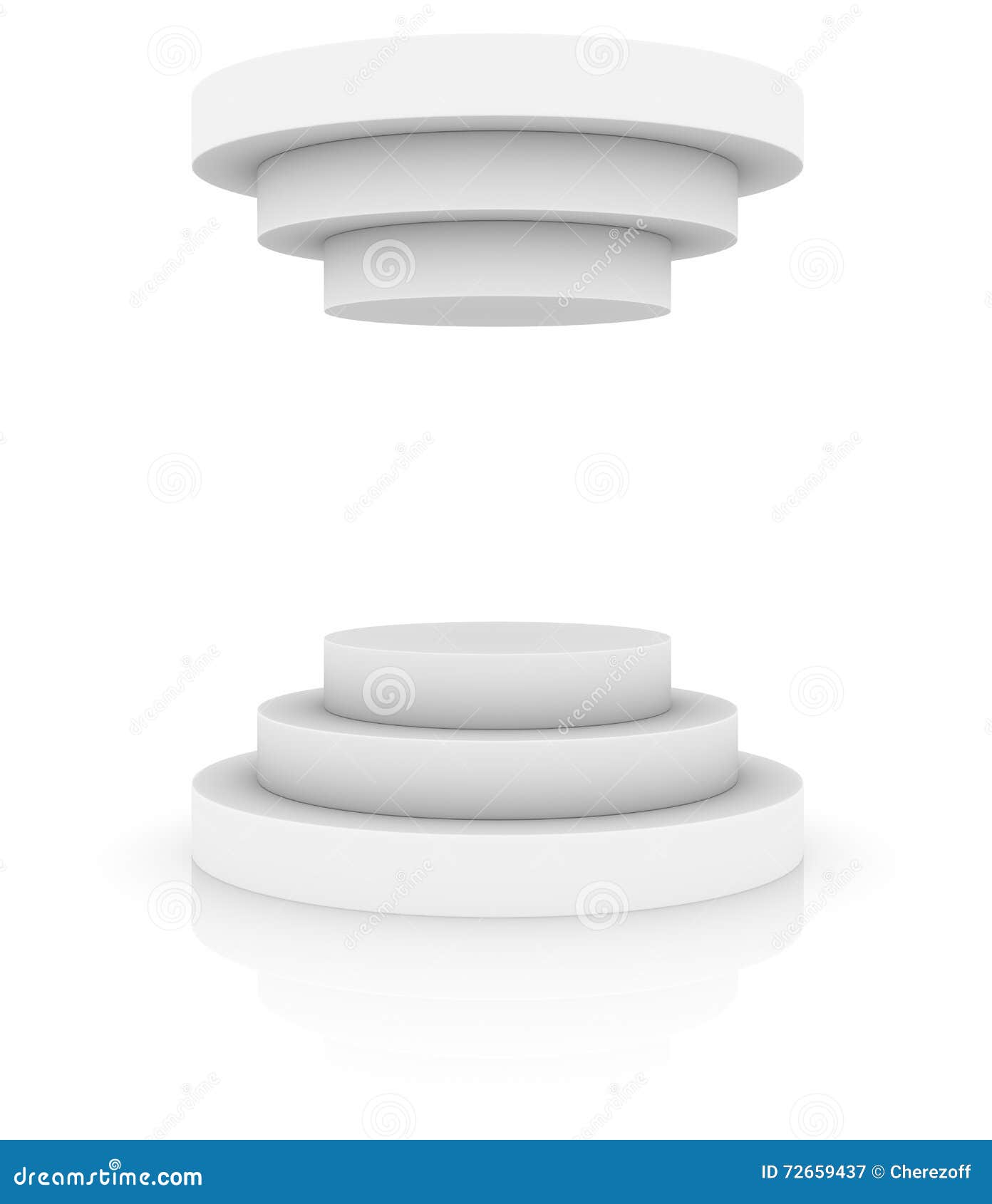 Round Stage Podium or Pedestal with Cover Stock Image - Image of object ...