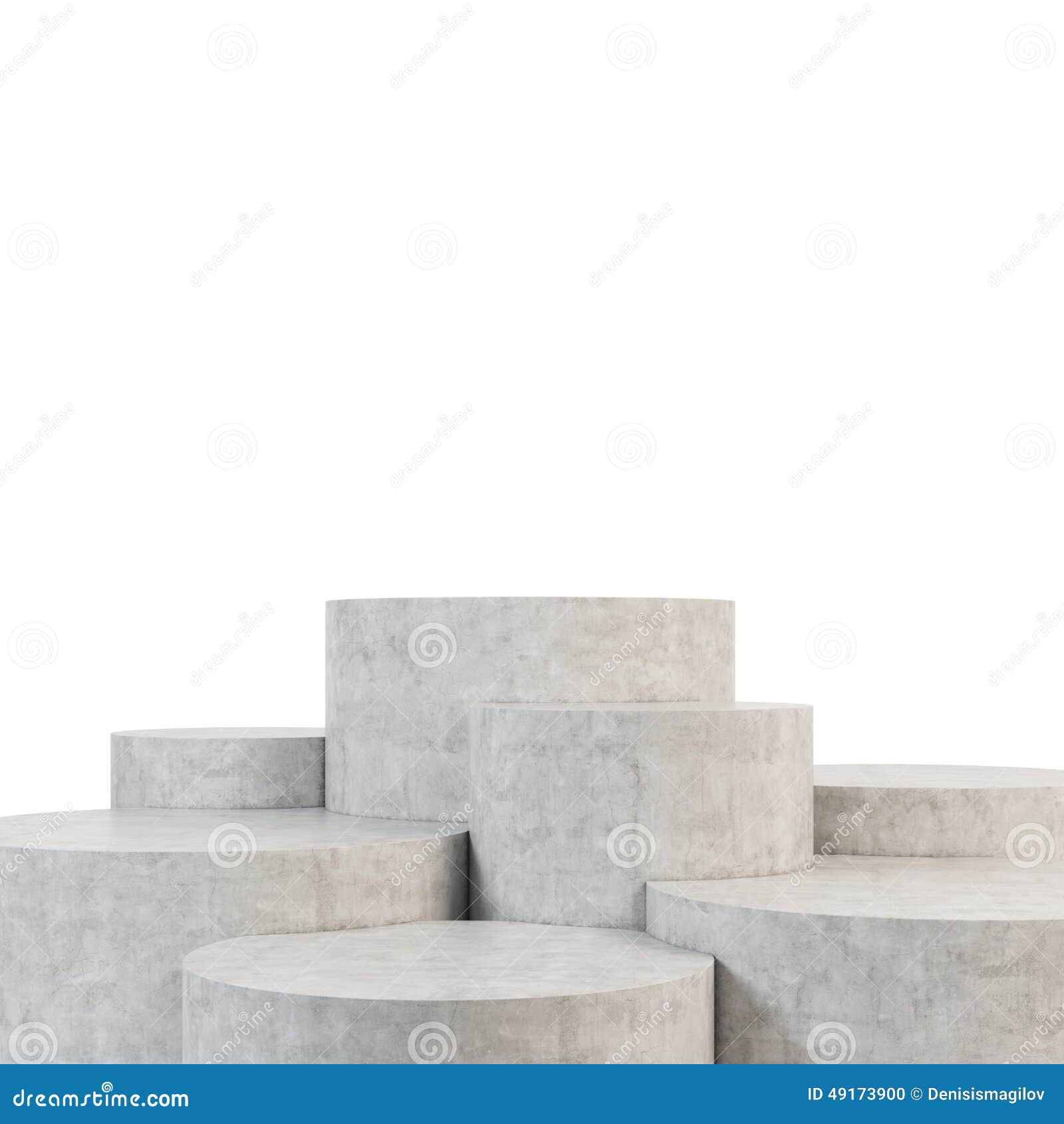 Round Stage Podium Isolated On Graybackground. 3d Pedestal. Vector ...