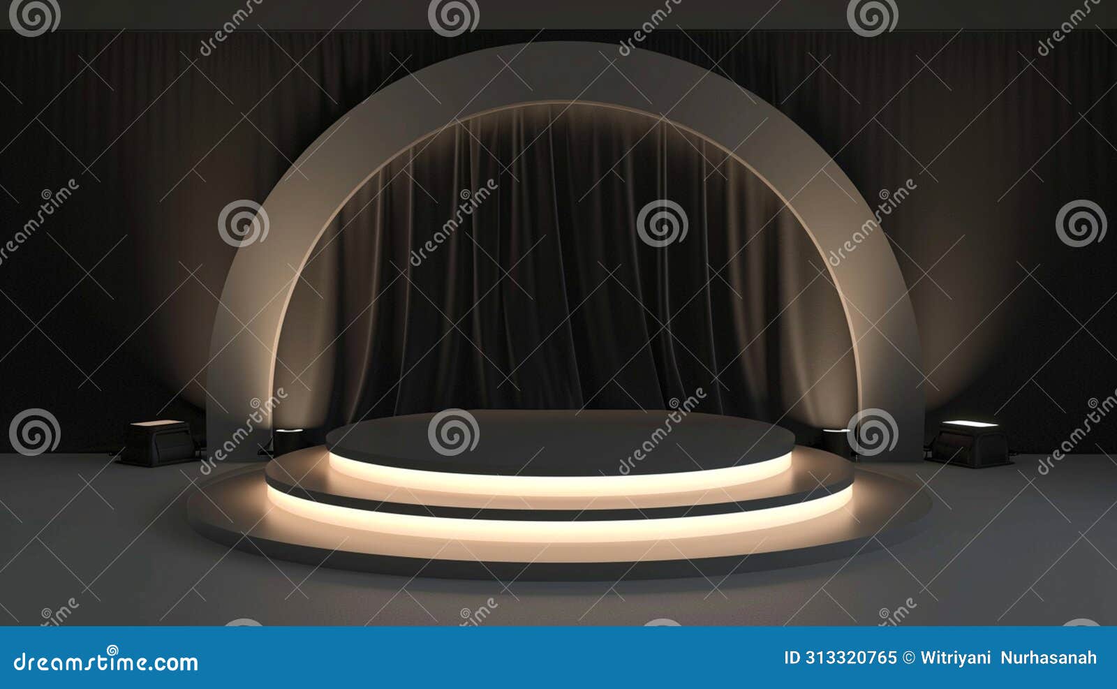 Round Stage for Showcase, Promotion Display . Generative Ai Stock ...