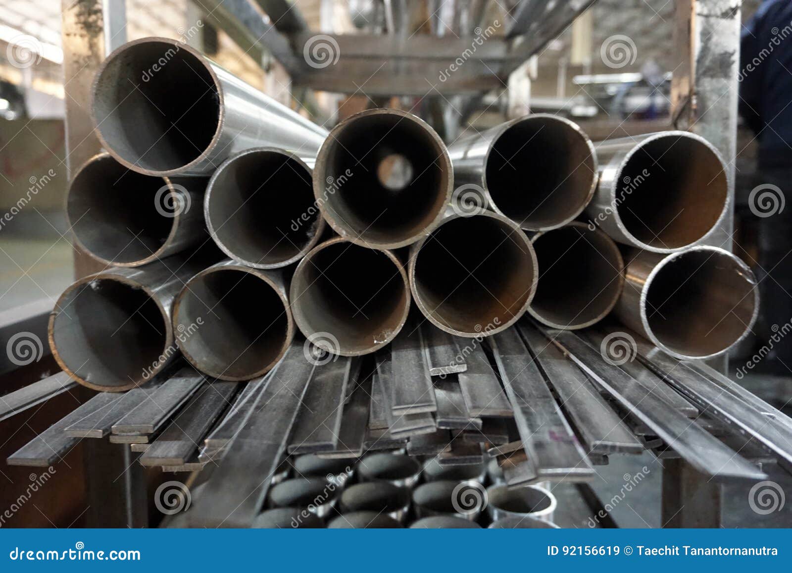 Round stainless steel tube stock image. Image of round - 92156619
