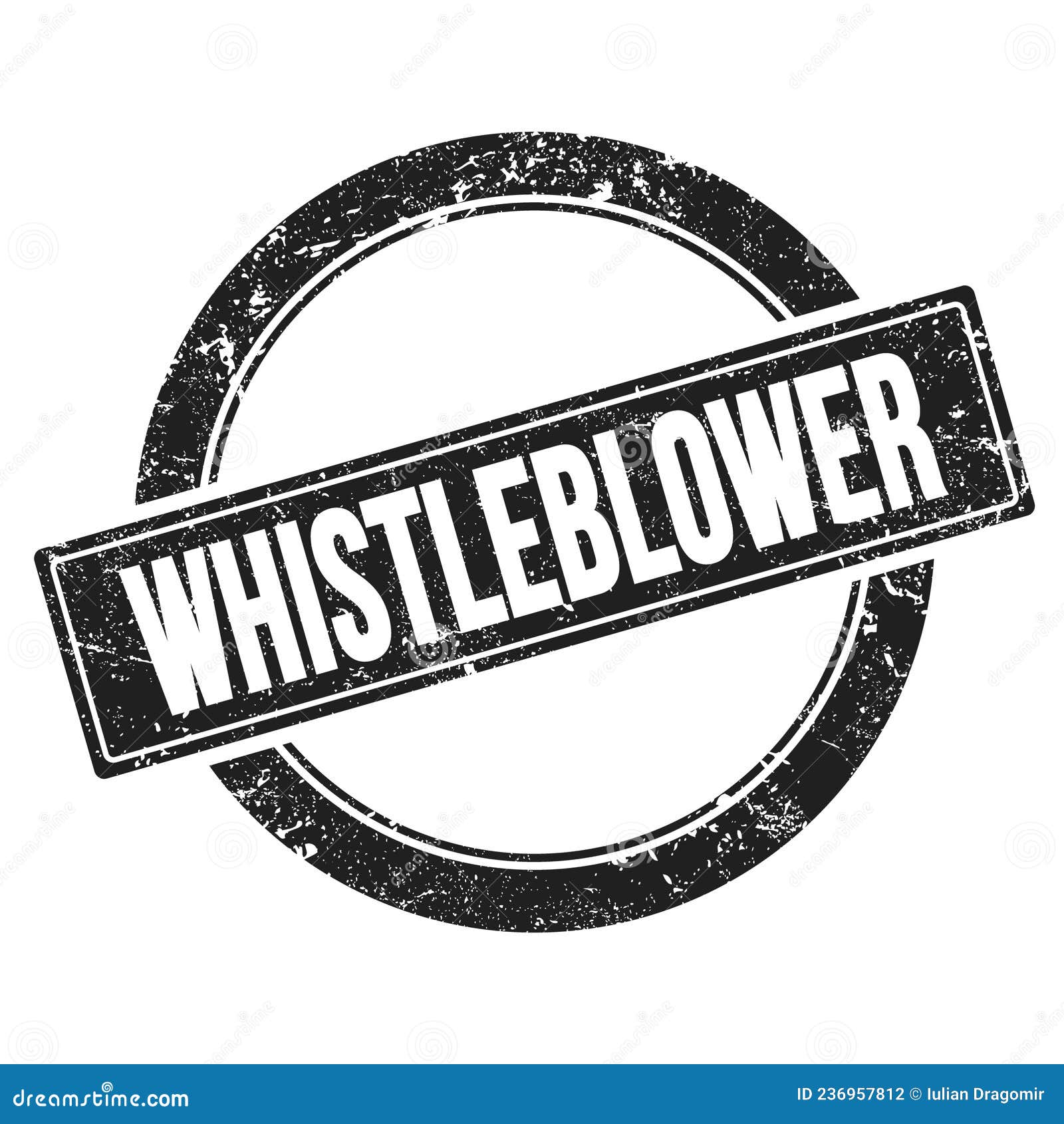 WHISTLEBLOWER Text on Black Round Vintage Stamp Stock Illustration ...