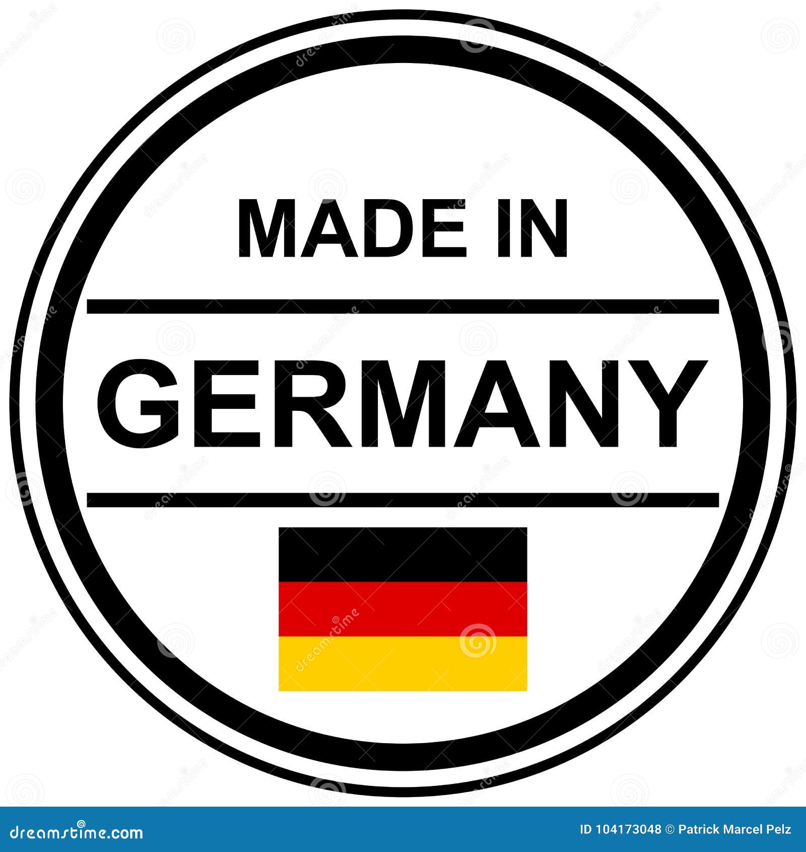 Stamp Made in Germany stock vector. Illustration of origin - 104173048