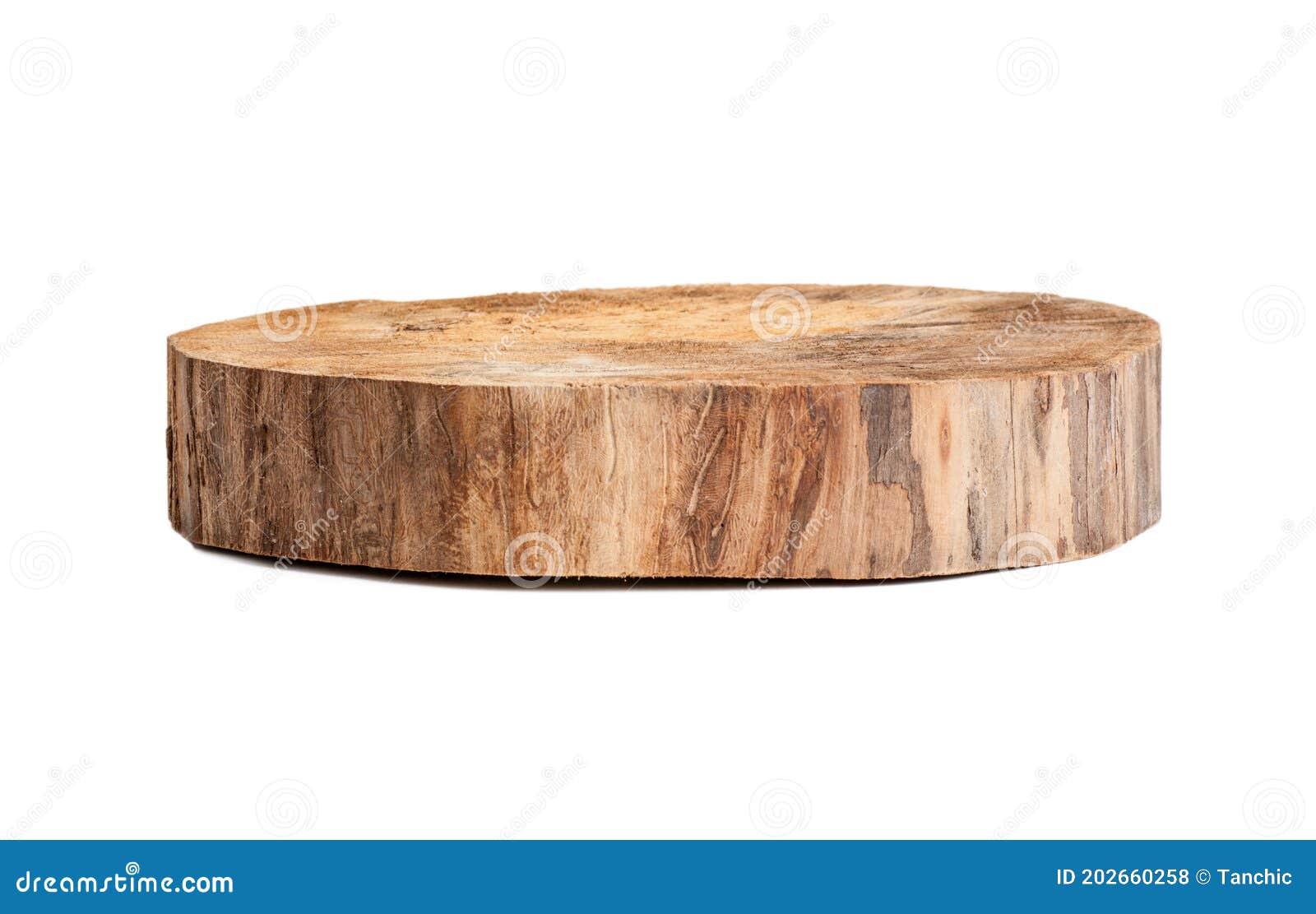 Round Stand, Old Round, Wooden Stand Isolated Stock Photo - Image of ...