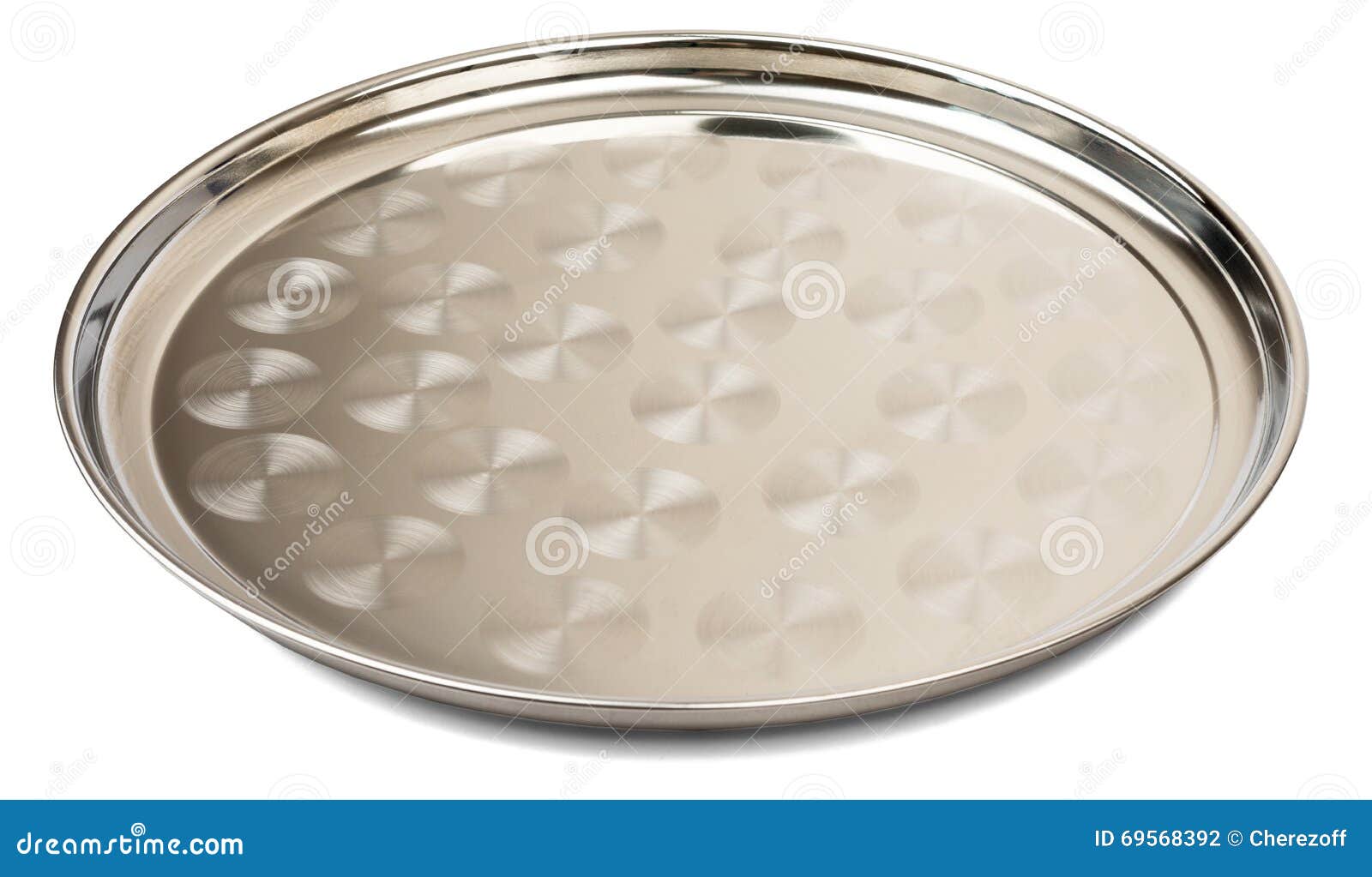 Round steel tray stock photo. Image of elegance, empty - 69568392