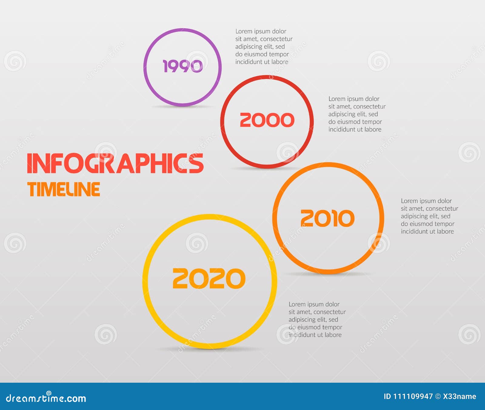 Round Steps Timeline Circle Infographics - Can Illustrate A Strategy ...