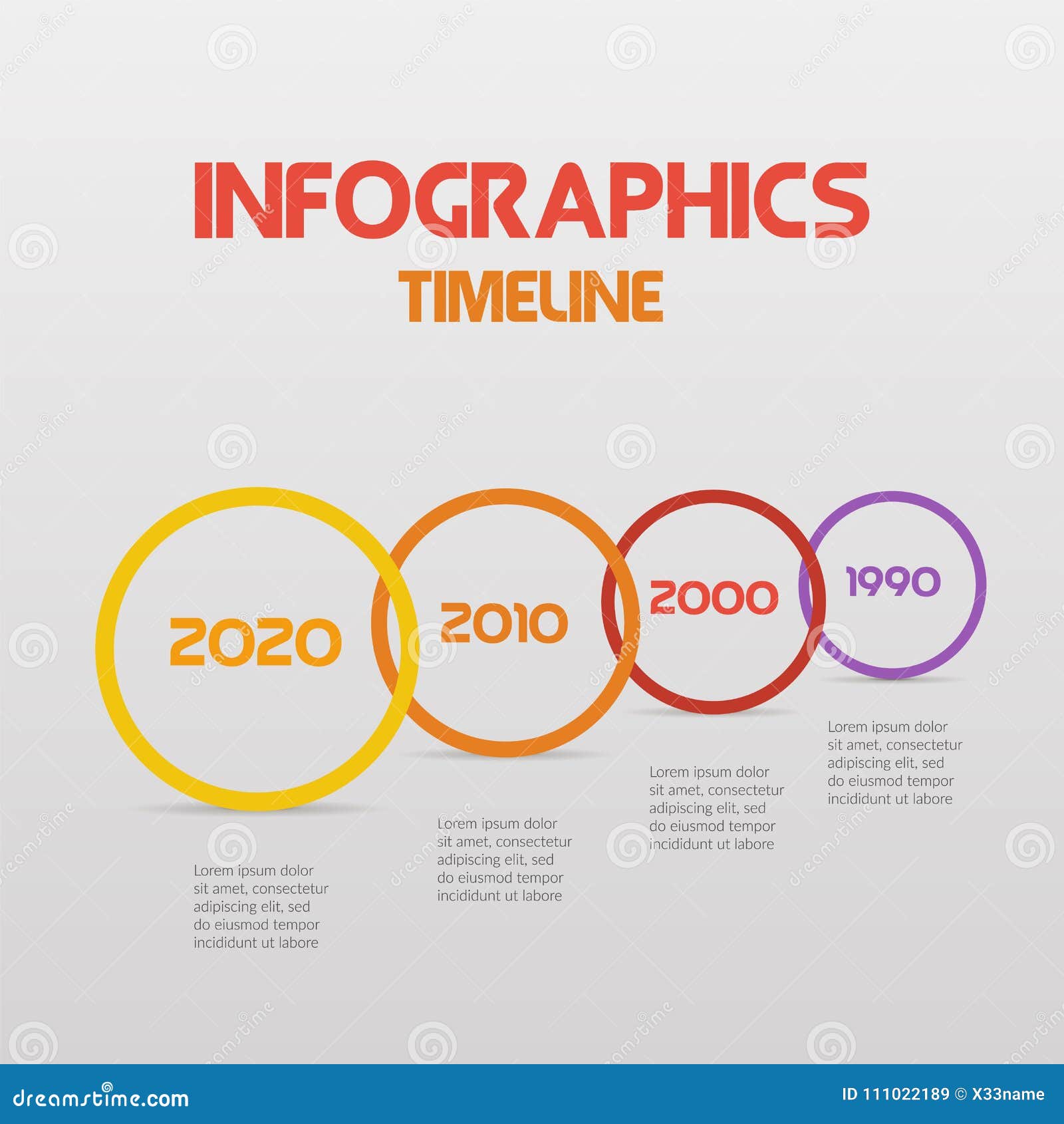 Round Steps Timeline Circle Infographics - Can Illustrate a Strategy ...